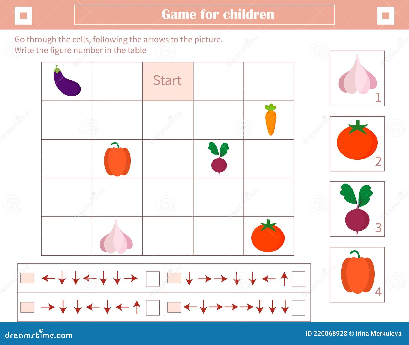 A Game for Children. Development of Spatial Thinking Stock Vector ...