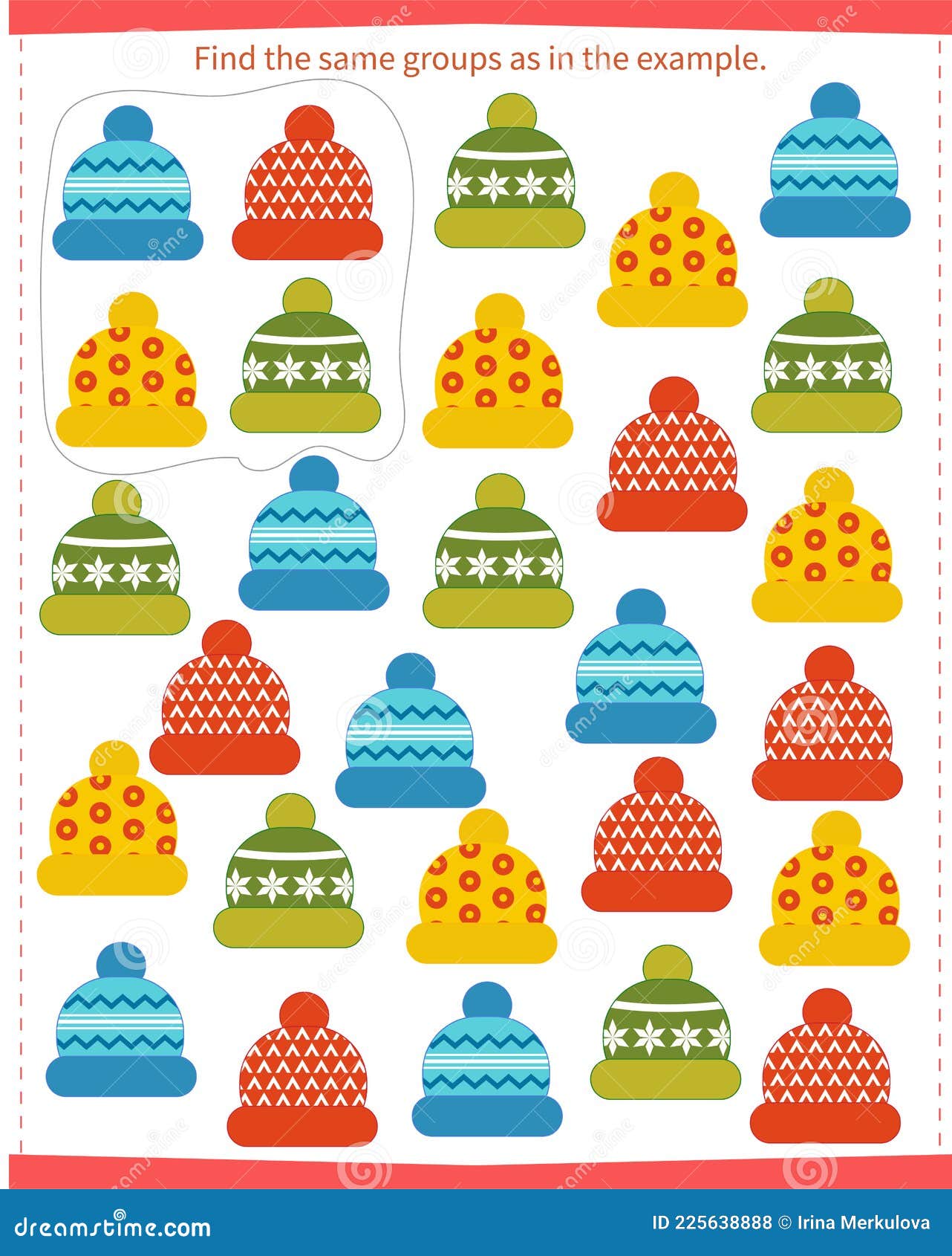 A Game for Children. Find All Groups As in the Example Stock Vector ...