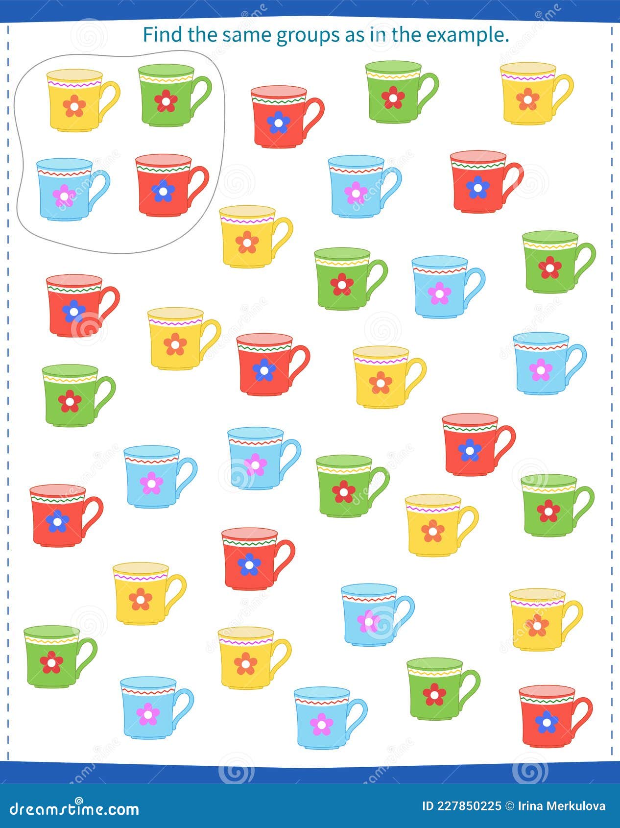 A Game for Children. Find All Groups As in the Example Stock Vector ...