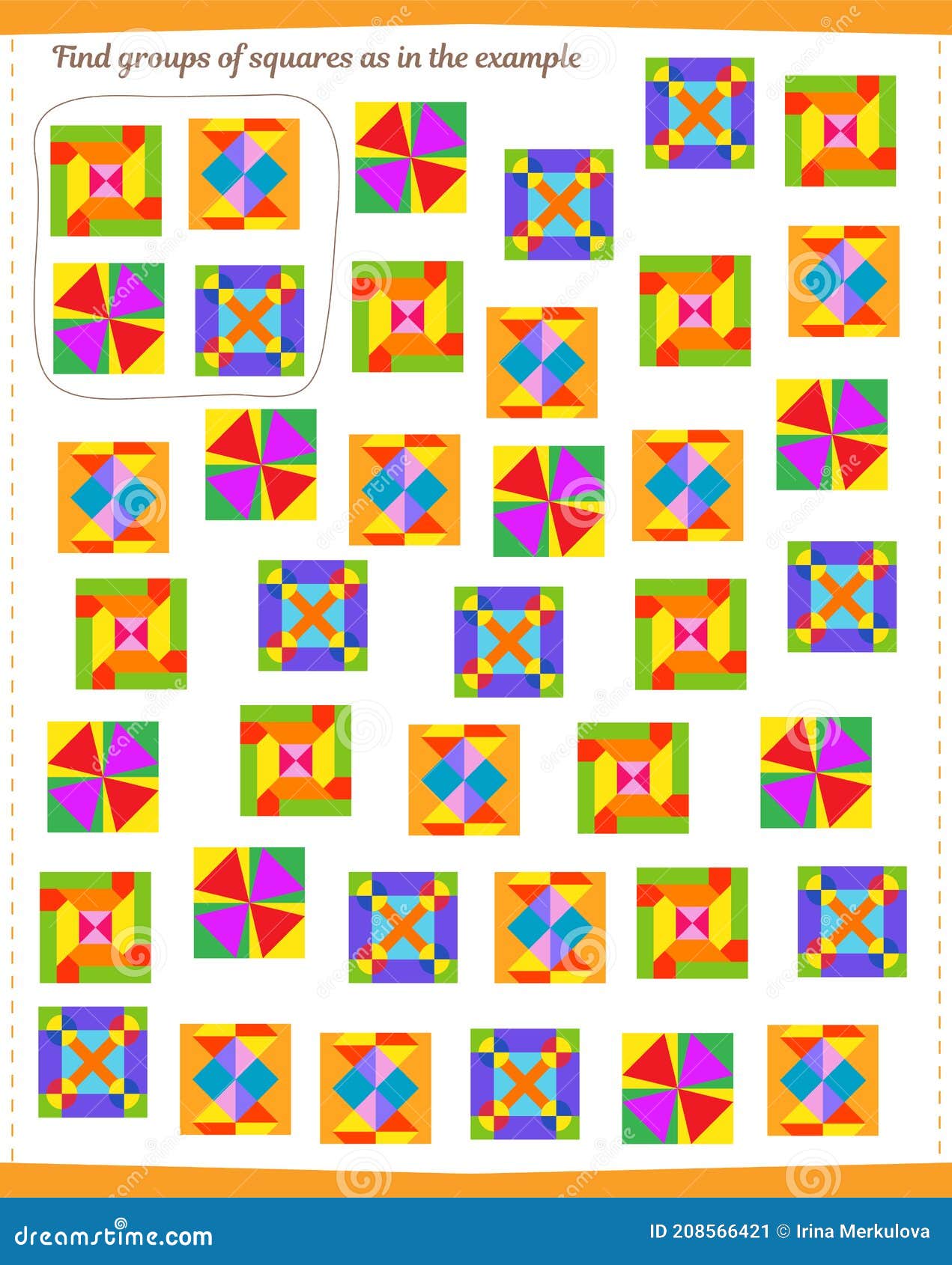 A Game for Children. Find All Groups of Patterns Specified in the ...