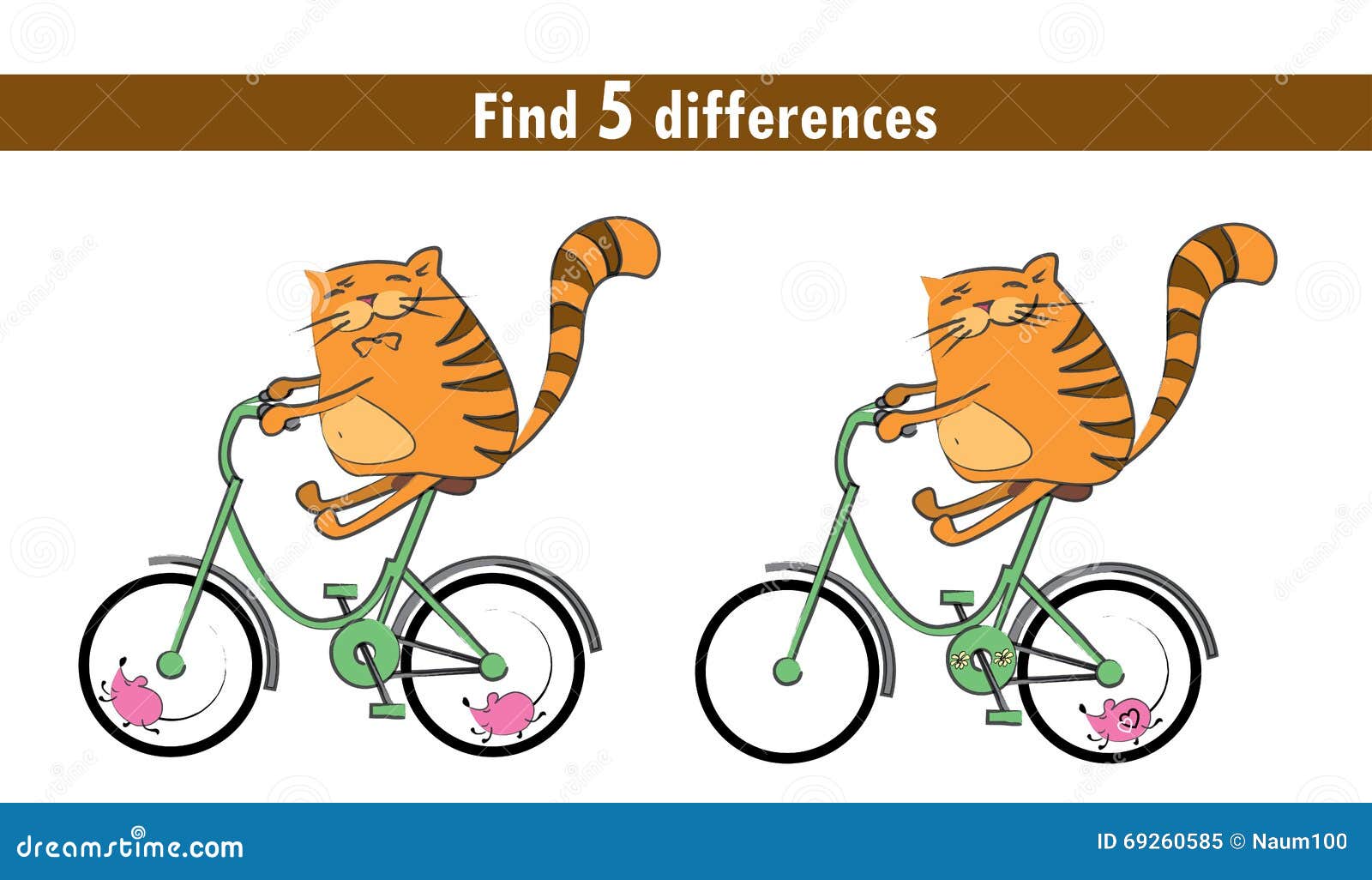 Circle Differences Educational Game For Preschool Children Picture ...