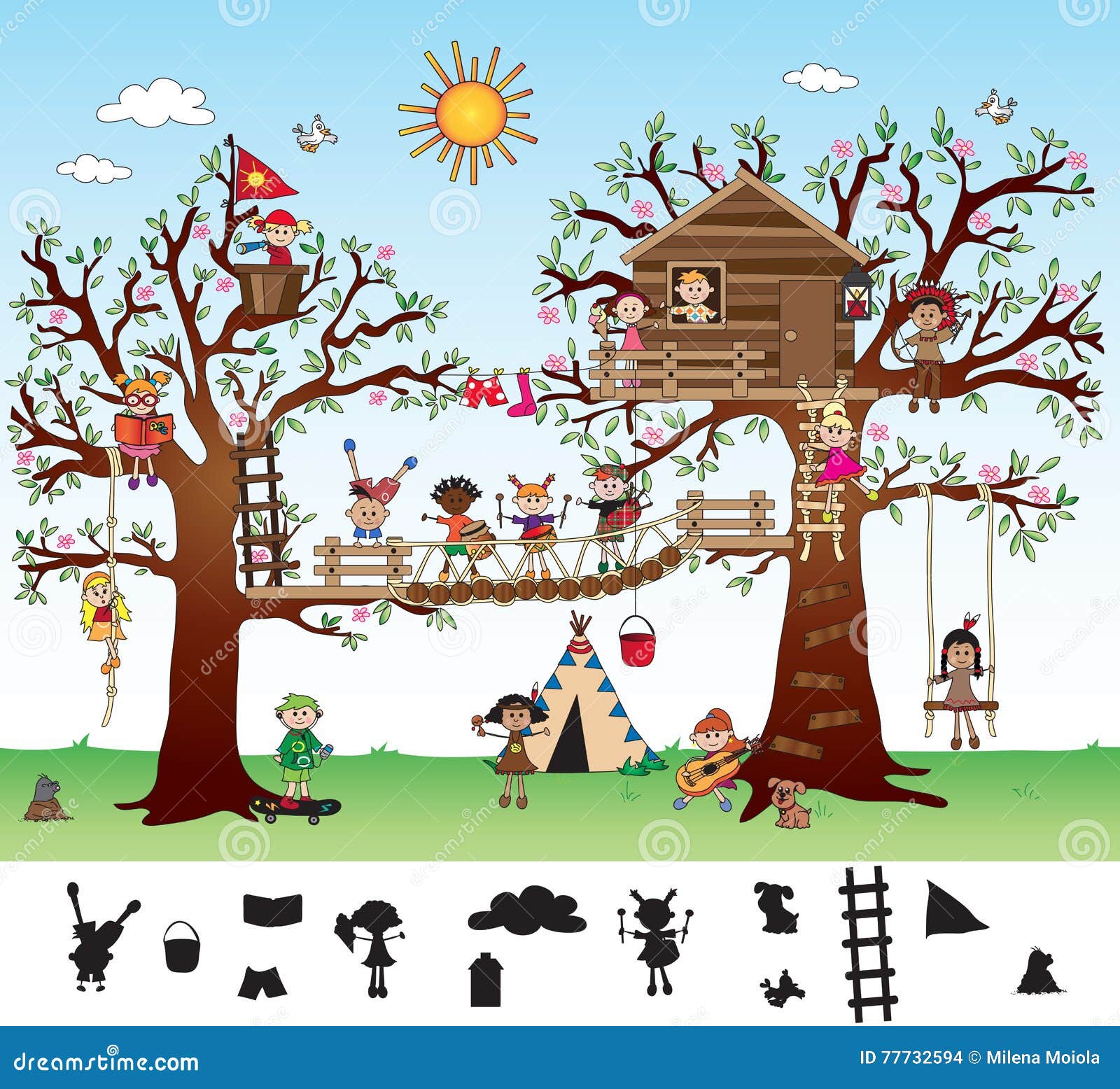 Game for children stock illustration. Illustration of paste - 77732594
