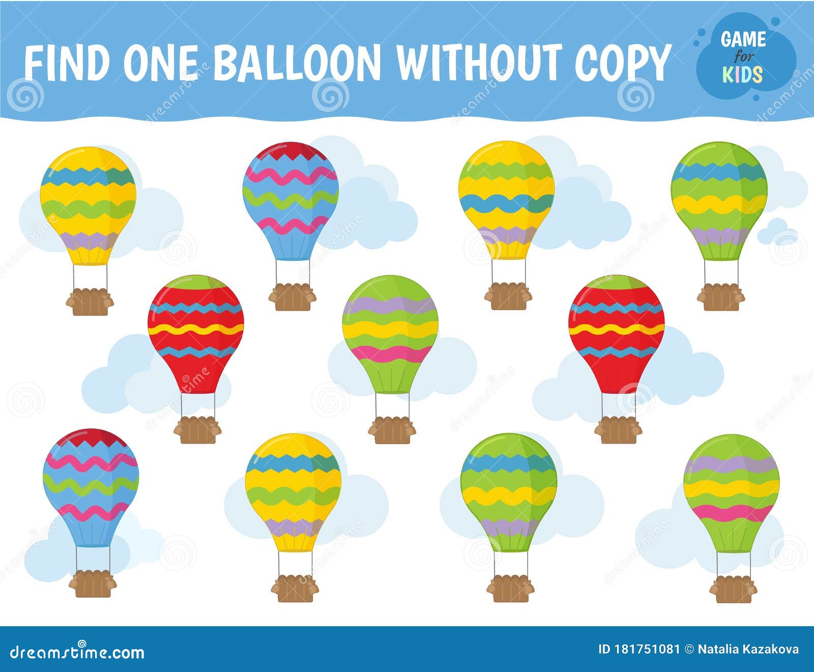 Game for Children on Mindfulness Stock Illustration - Illustration of ...