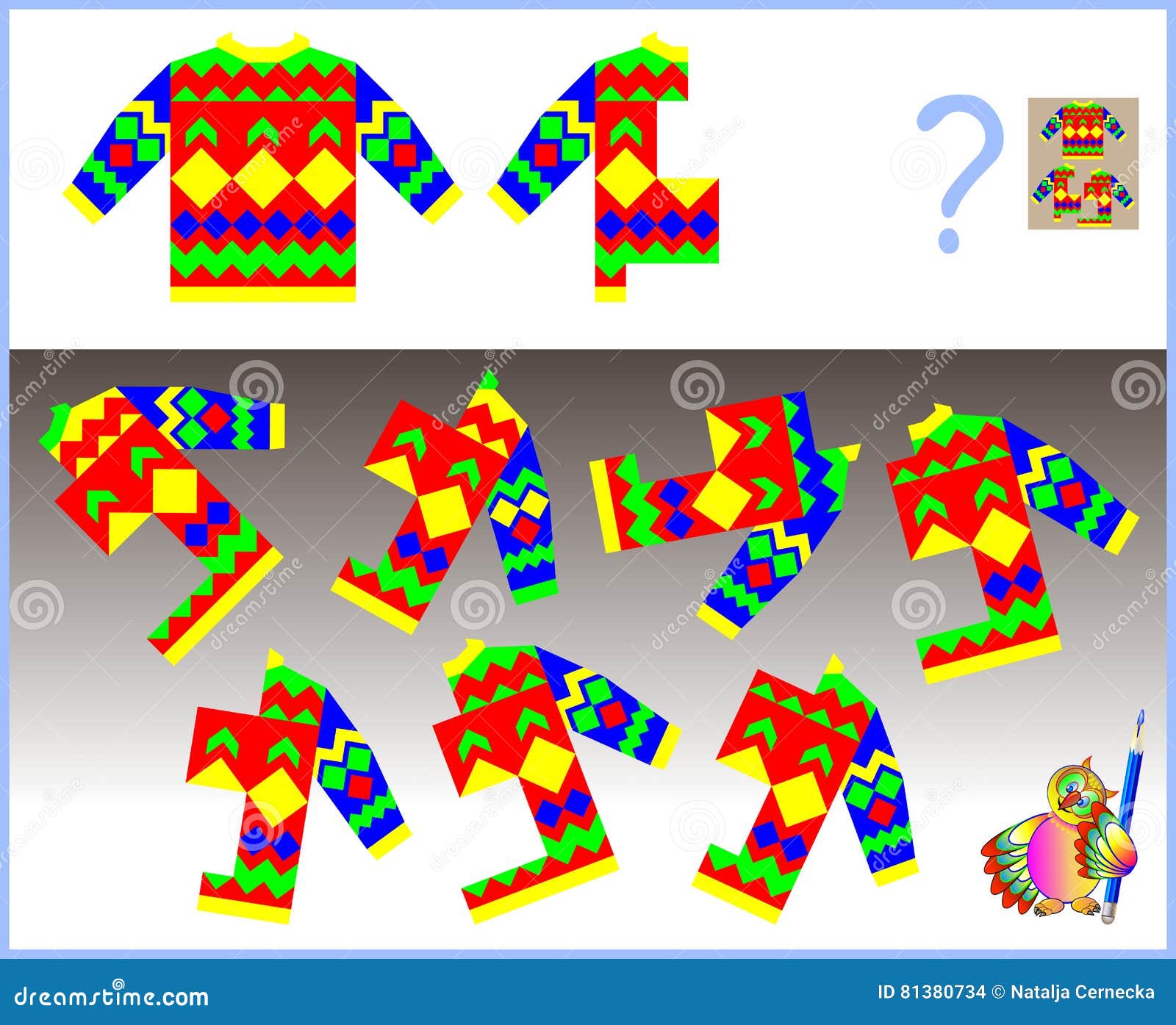 Game For Children To Study Numbers. Find The Missing Details And Draw ...