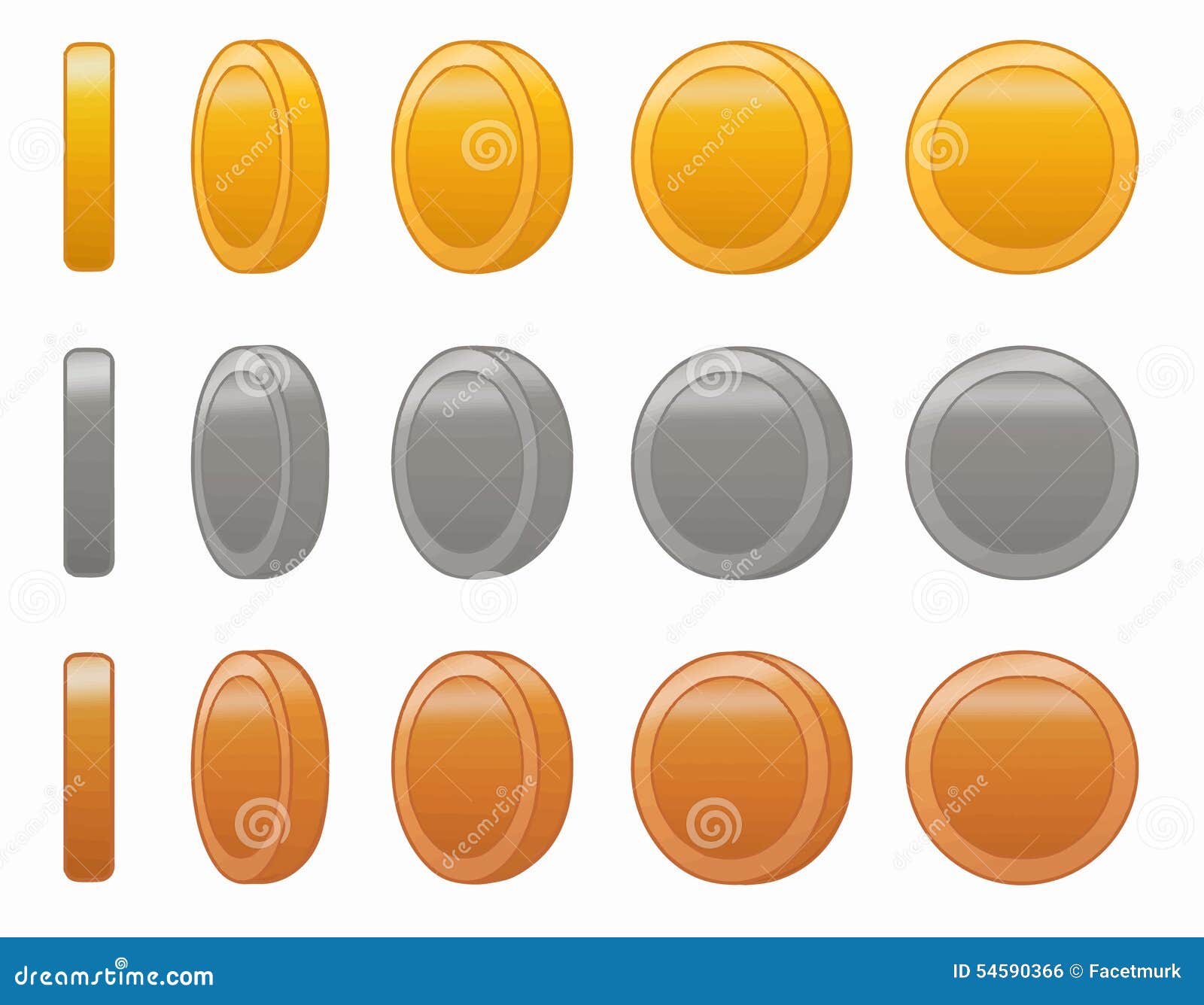 Game Coin Animation Set Vector Illustration Stock Illustration ... Game Coin Animation Set Vector Illustration Stock Illustration ...