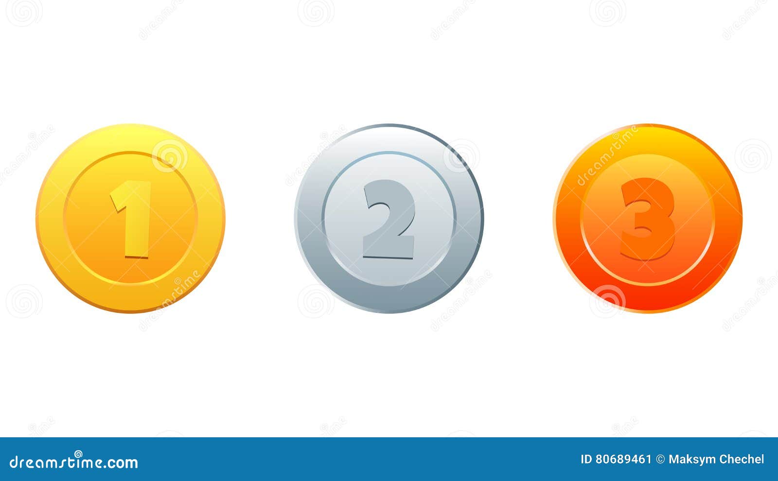 Game coins stock vector. Illustration of precious, award - 80689461