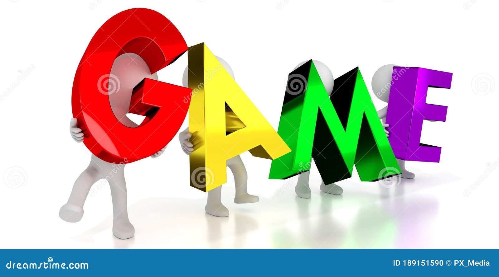 Game - Colorful Letters - 3D Illustration Stock Illustration ...