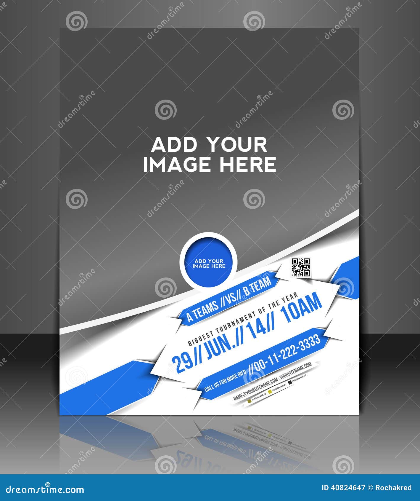 Game Competition Flyer Design Stock Vector - Illustration of abstract ...