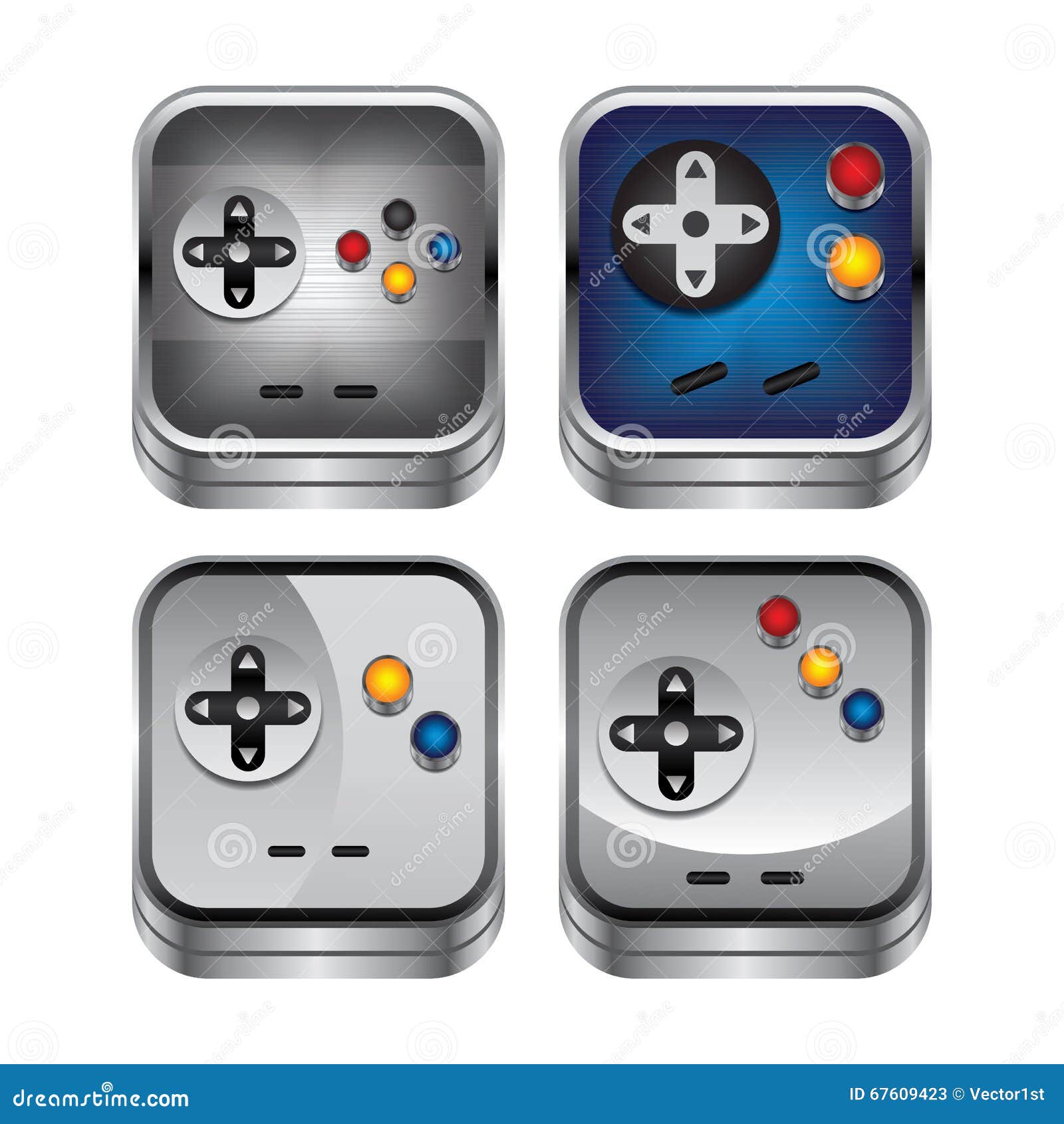 Game console button stock vector. Illustration of console - 67609423