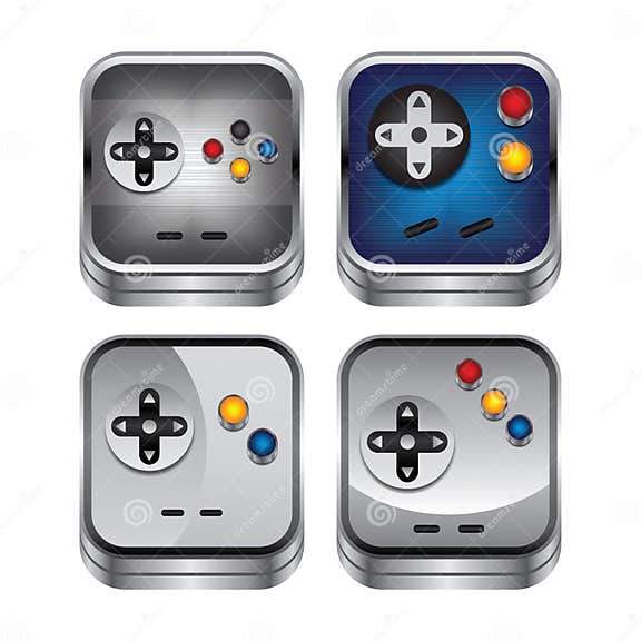 Game console button stock vector. Illustration of console - 67609423