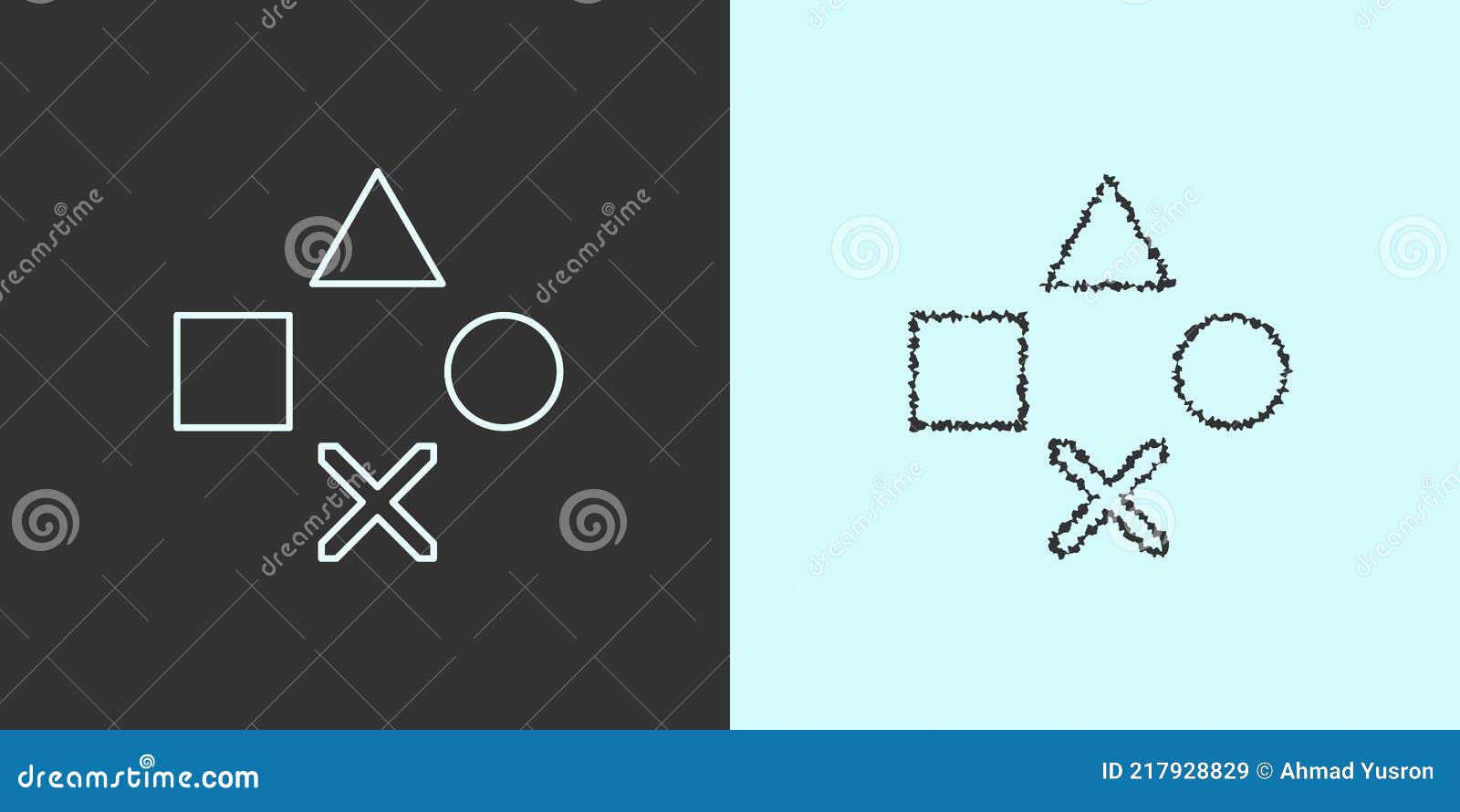 Game Console Buttons Vector Illustration Isolated on White. Gaming ...
