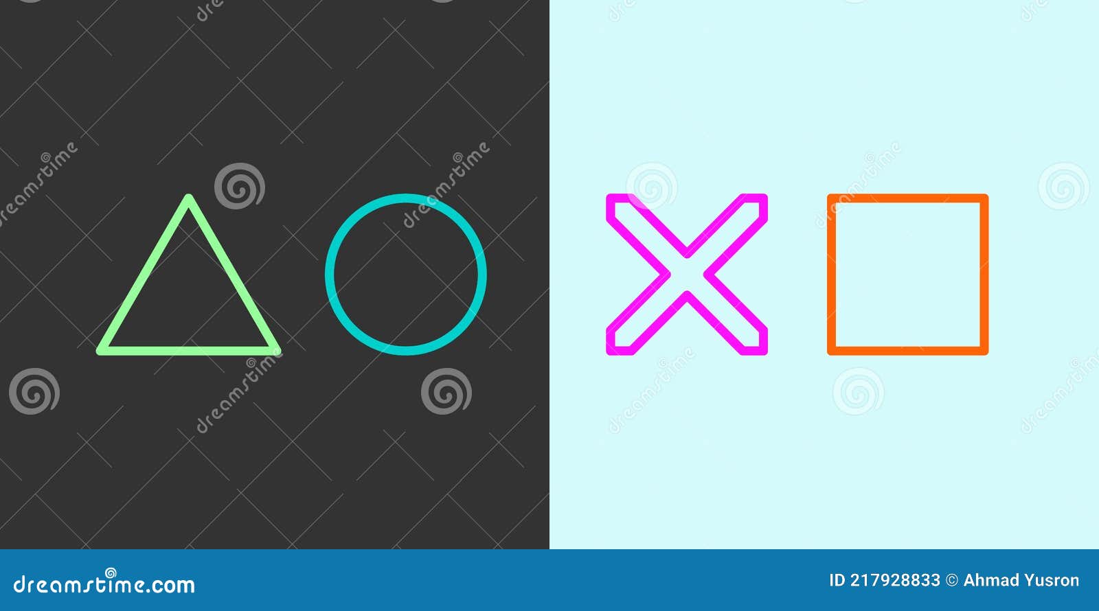 Game Console Buttons Vector Illustration Isolated on White. Gaming ...