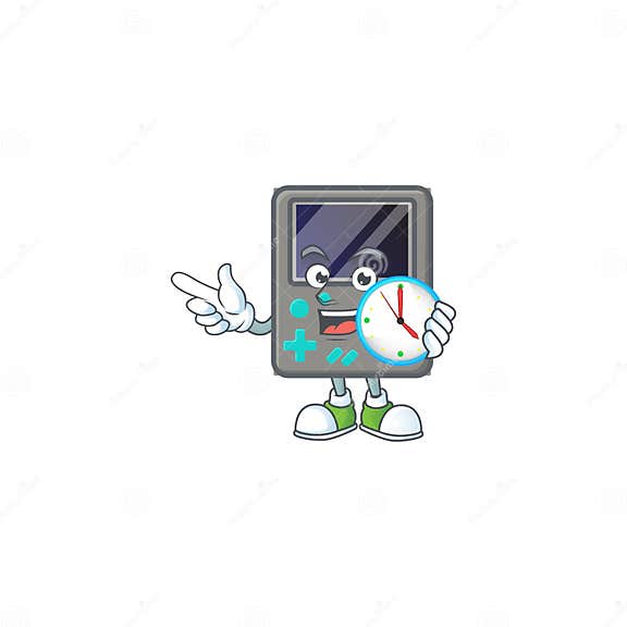 Game Console Cartoon Character Style with a Clock Stock Vector ...