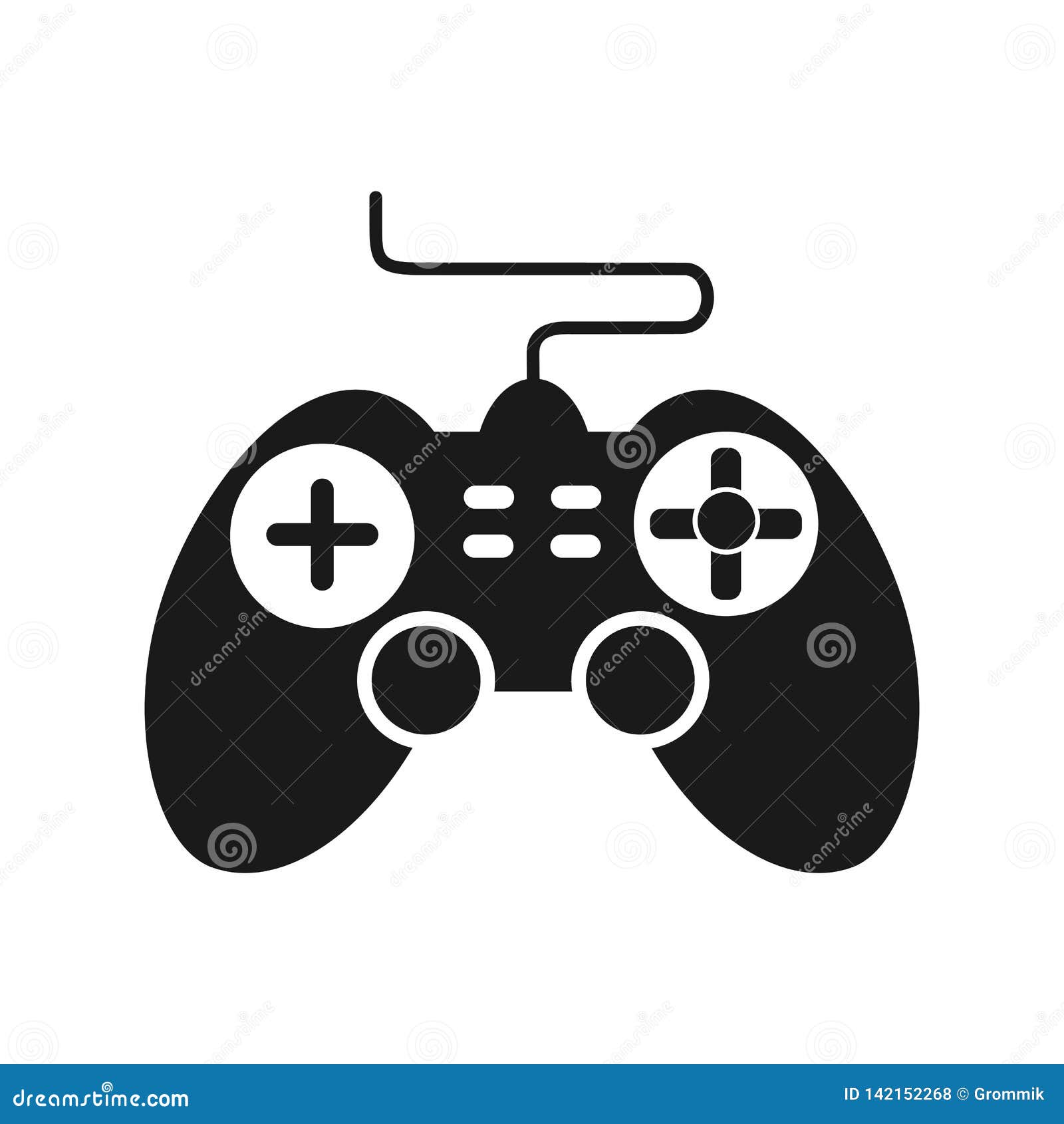 Game Console Control Panel Icon, Flat Style, Simple Image Stock Vector ...