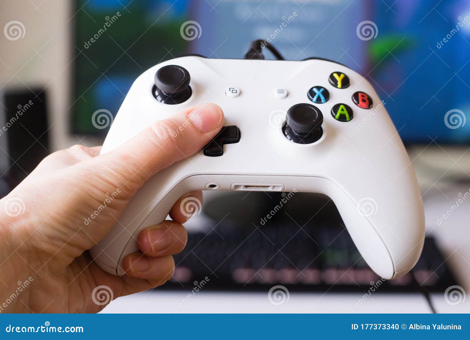 Game console controller stock photo. Image of holding - 177373340