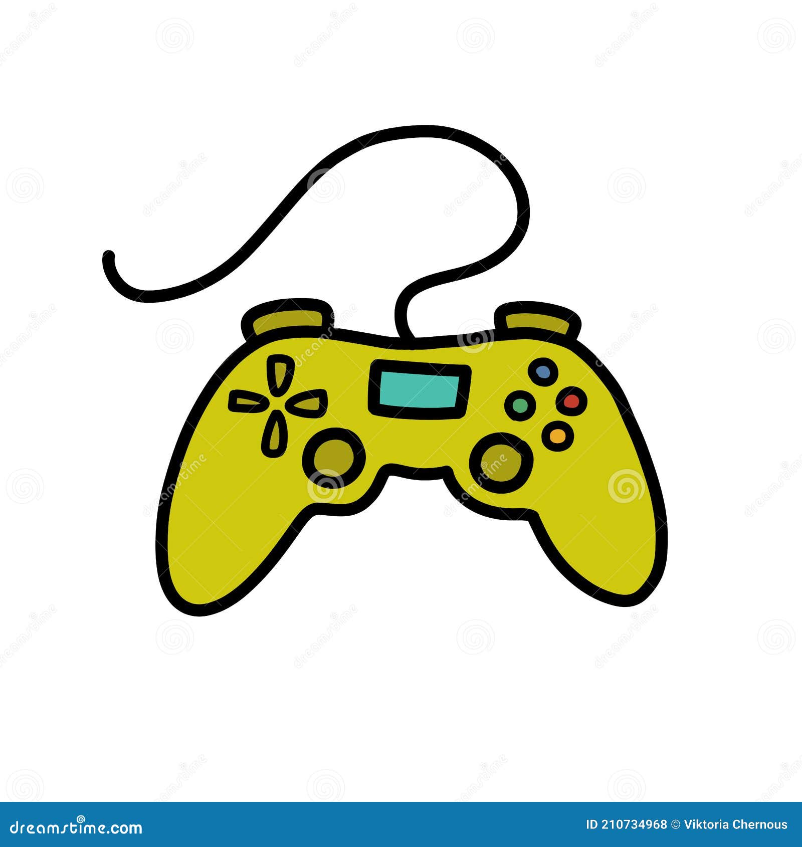 Game Console Doodle Icon, Vector Color Illustration Stock Vector ...
