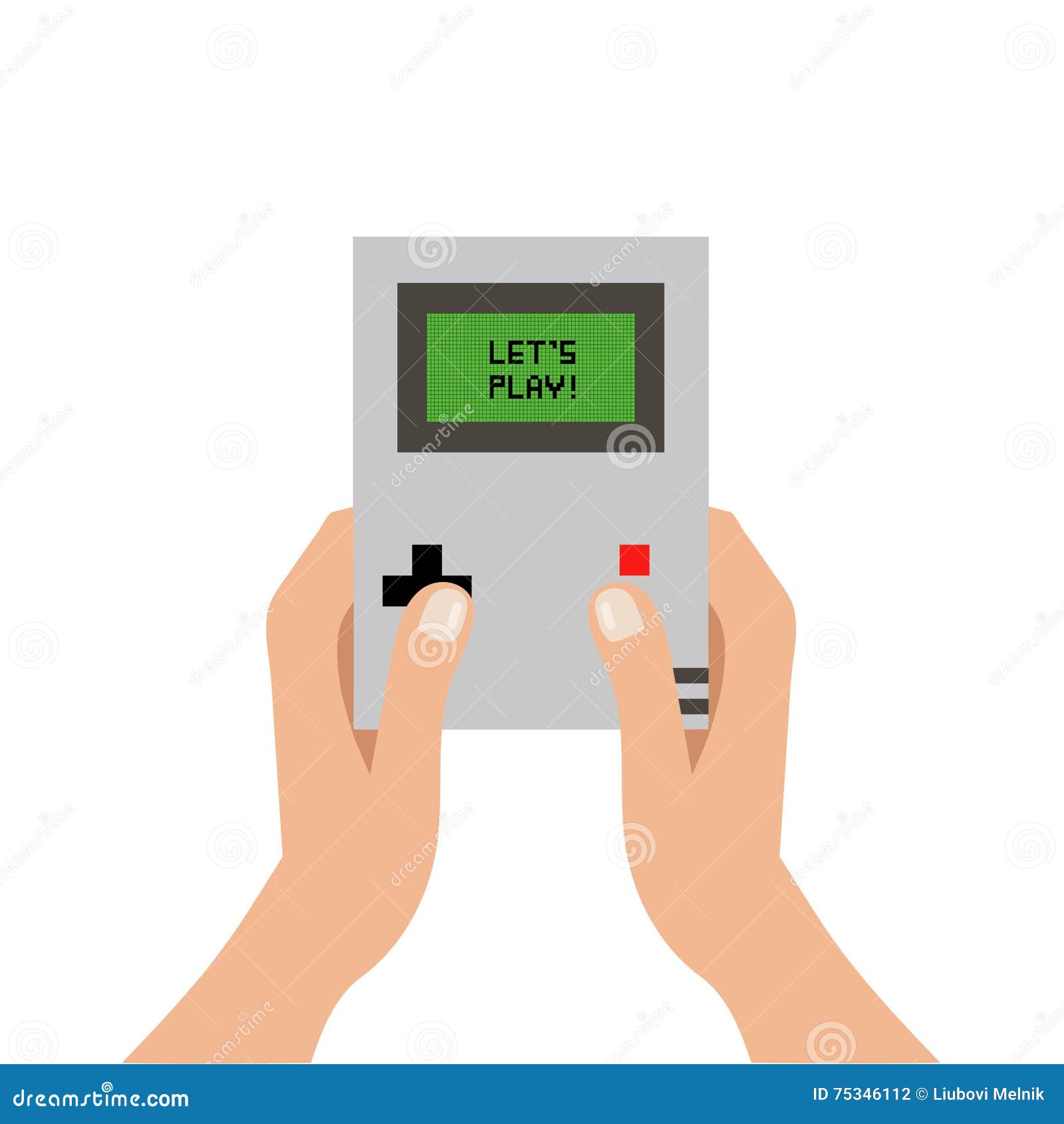 Game console and hands stock vector. Illustration of computer - 75346112