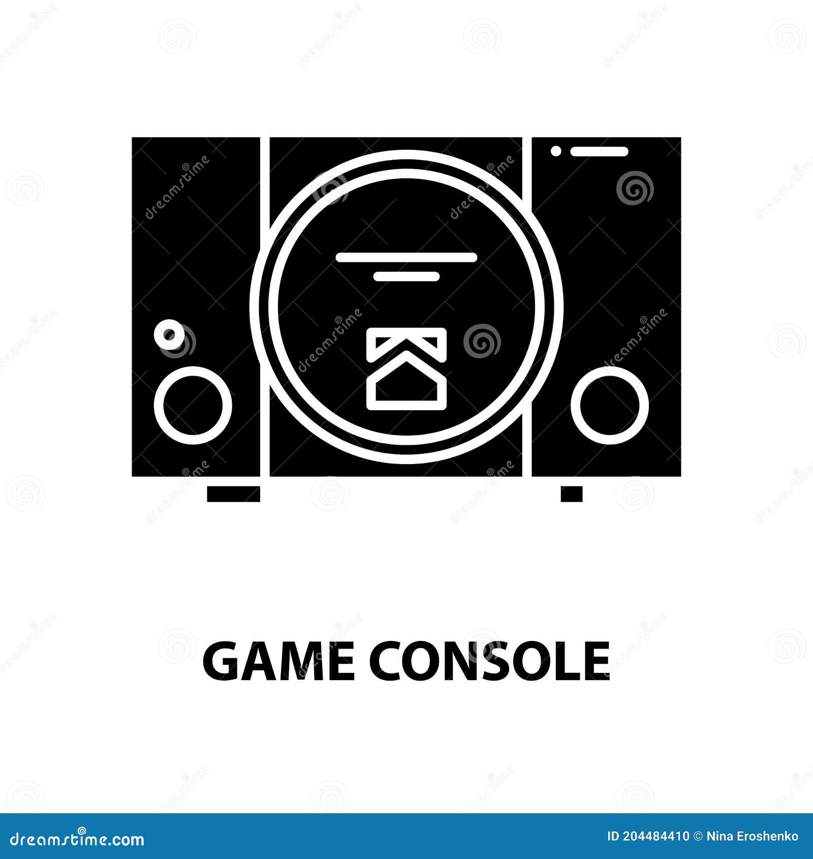 Game Console Icon, Black Vector Sign with Editable Strokes, Concept ...
