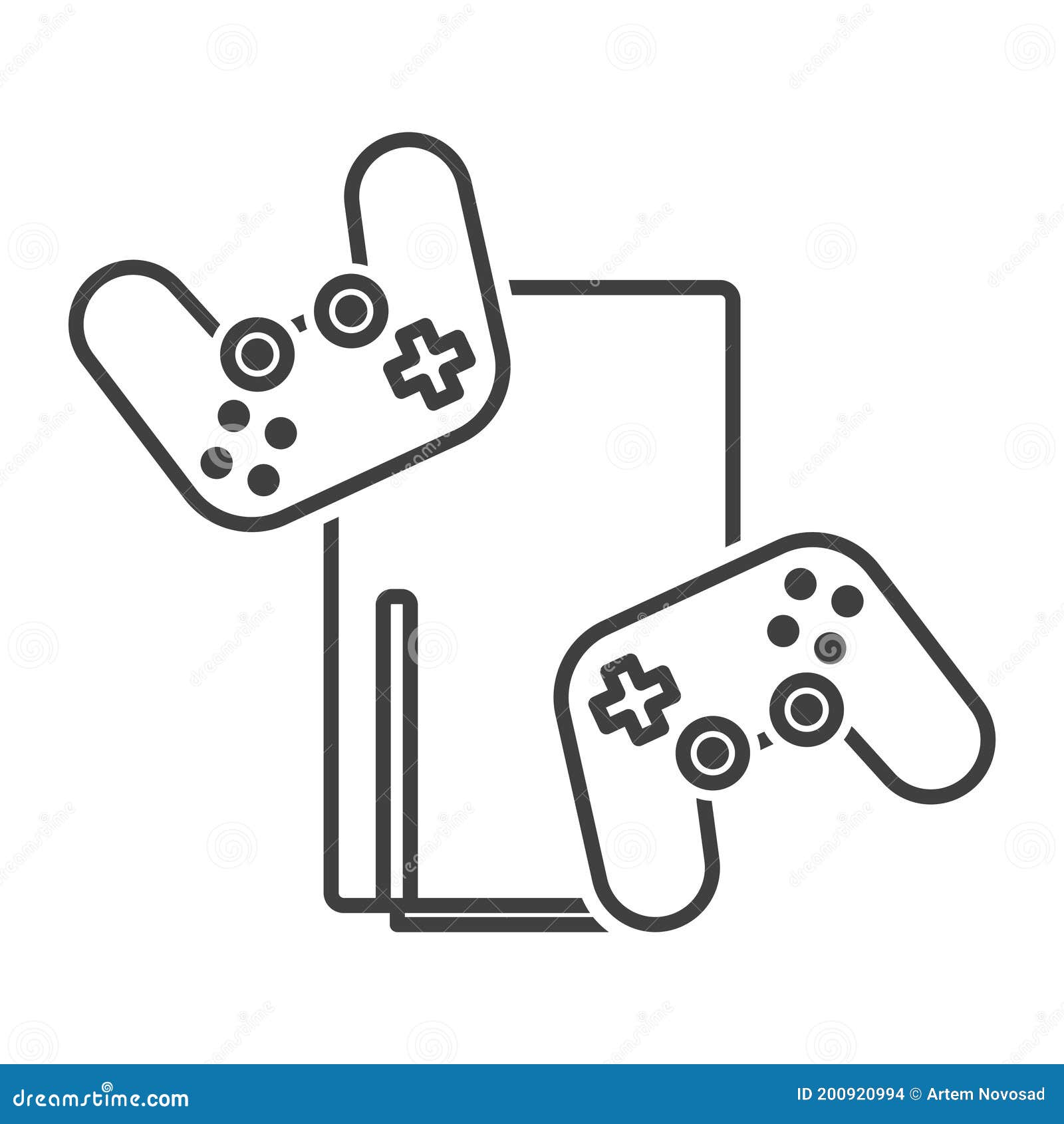 Game Console Icon with Joysticks. Latest Generation Trend, Simple ...