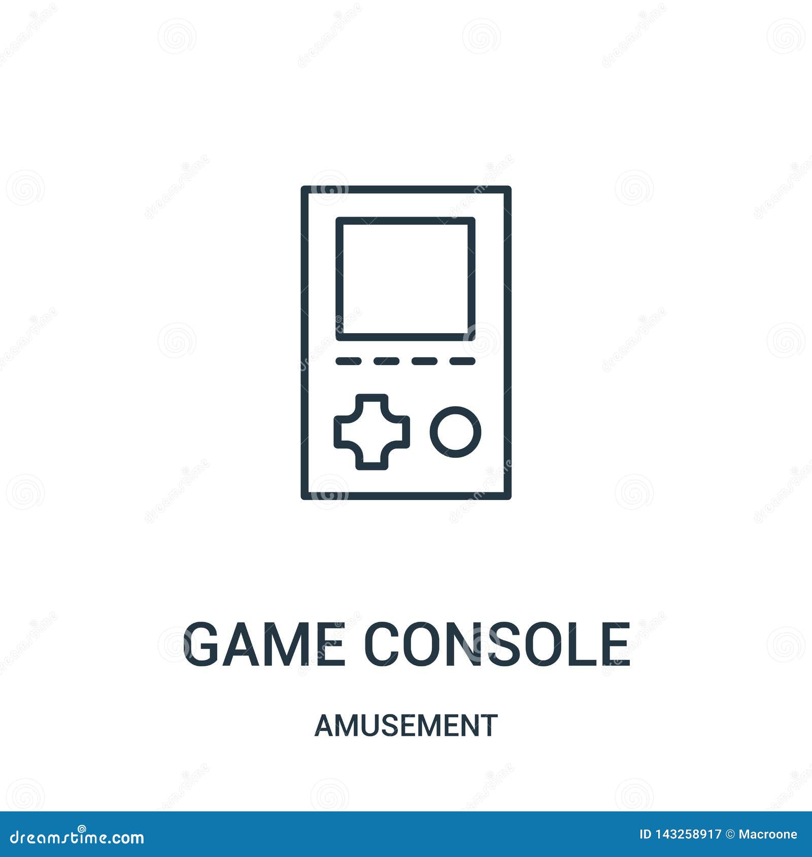 Game Console Icon Vector from Amusement Collection. Thin Line Game ...