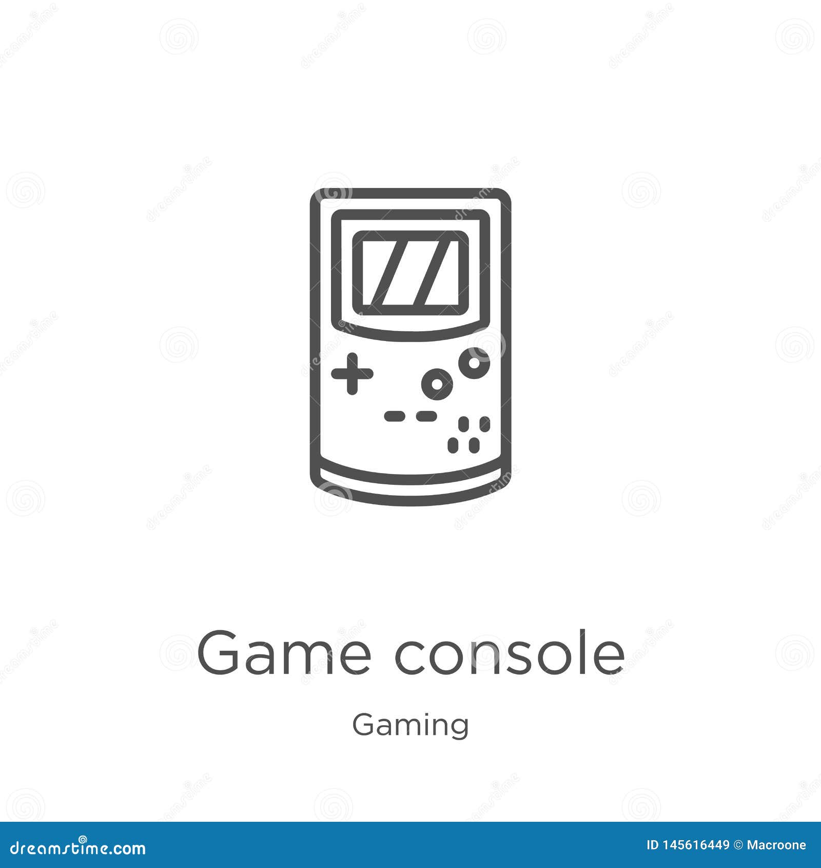 Game Console Icon Vector from Gaming Collection. Thin Line Game Console ...