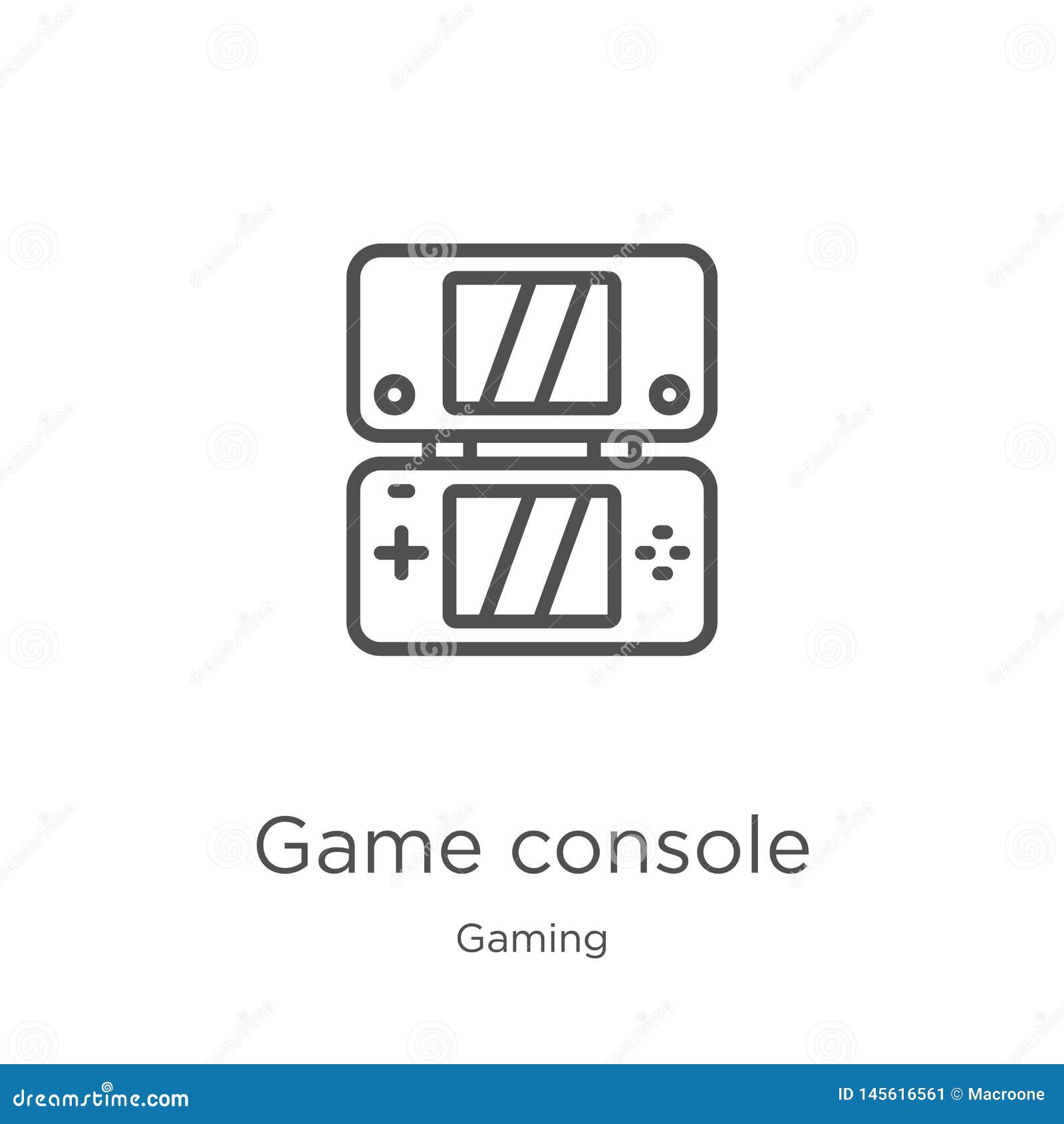 Game Console Icon Vector from Gaming Collection. Thin Line Game Console ...