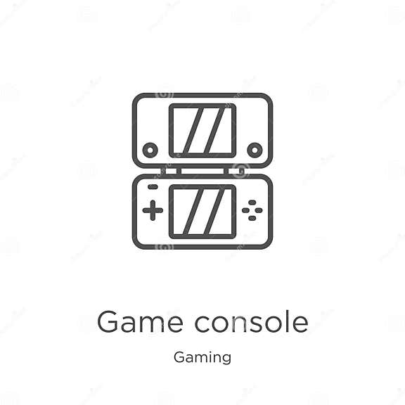 Game Console Icon Vector from Gaming Collection. Thin Line Game Console ...