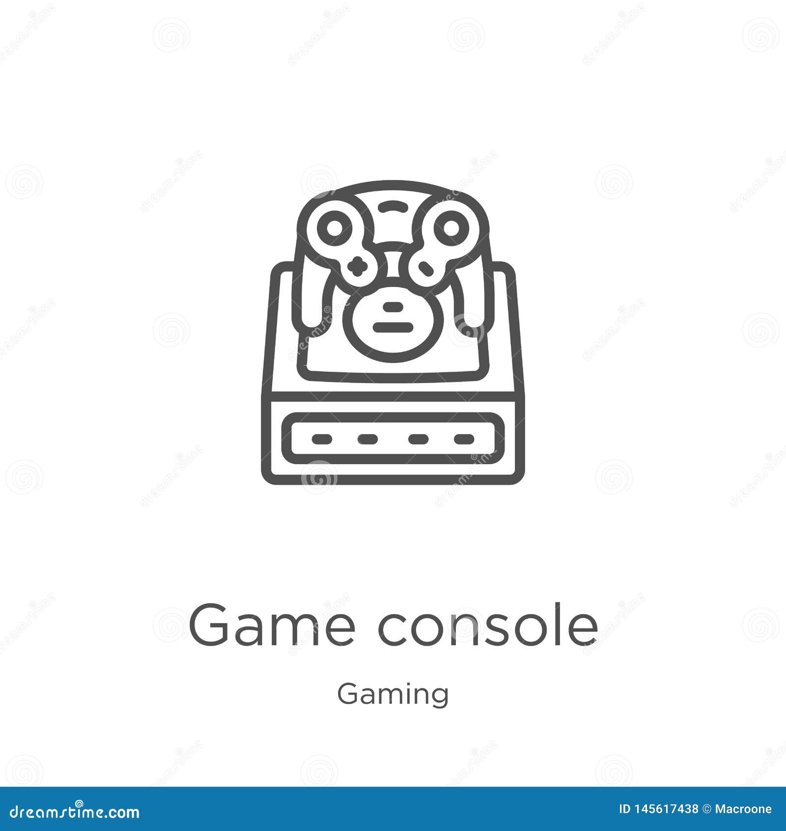 Game Console Icon Vector from Gaming Collection. Thin Line Game Console ...
