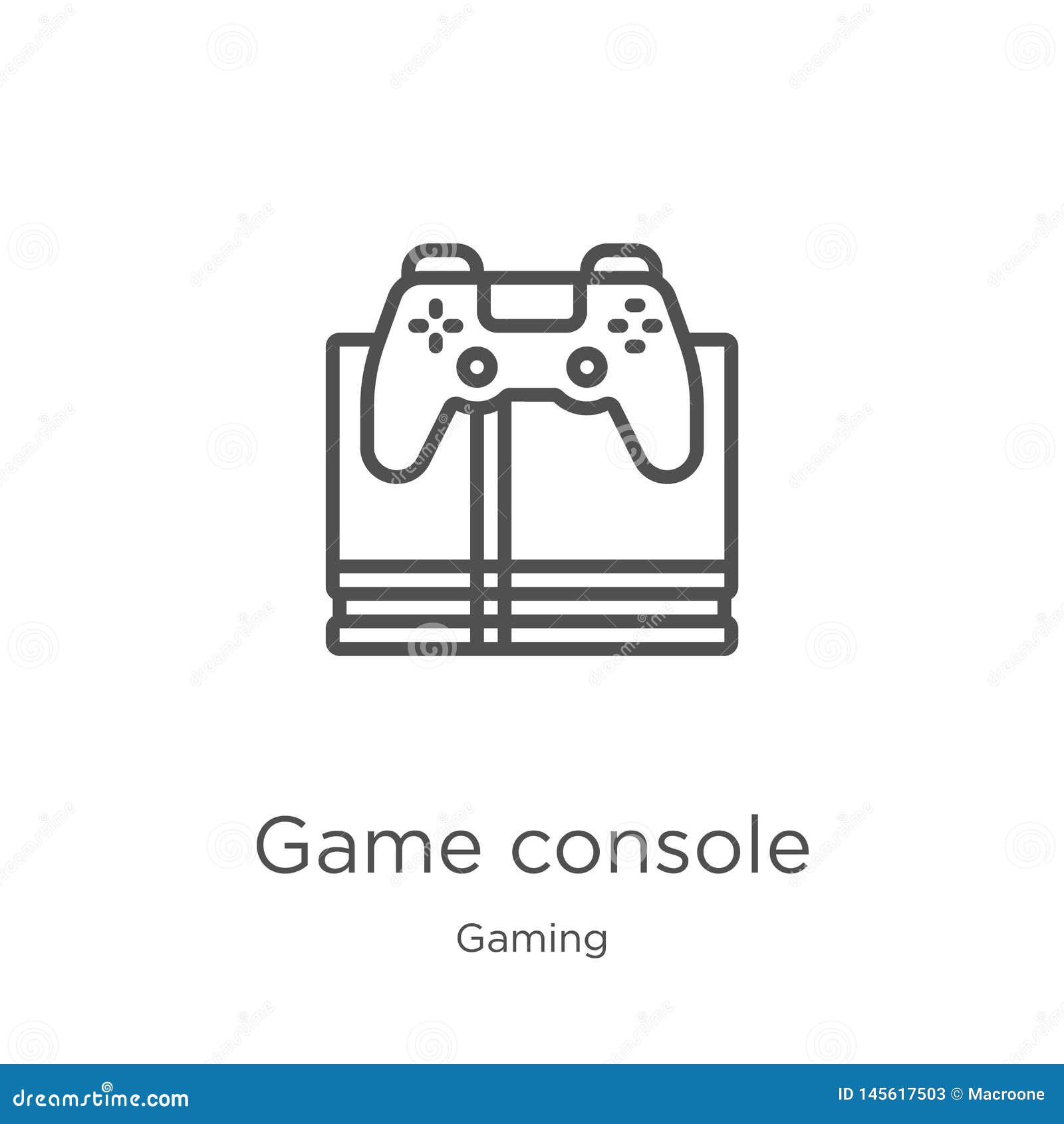 Game Console Icon Vector from Gaming Collection. Thin Line Game Console ...