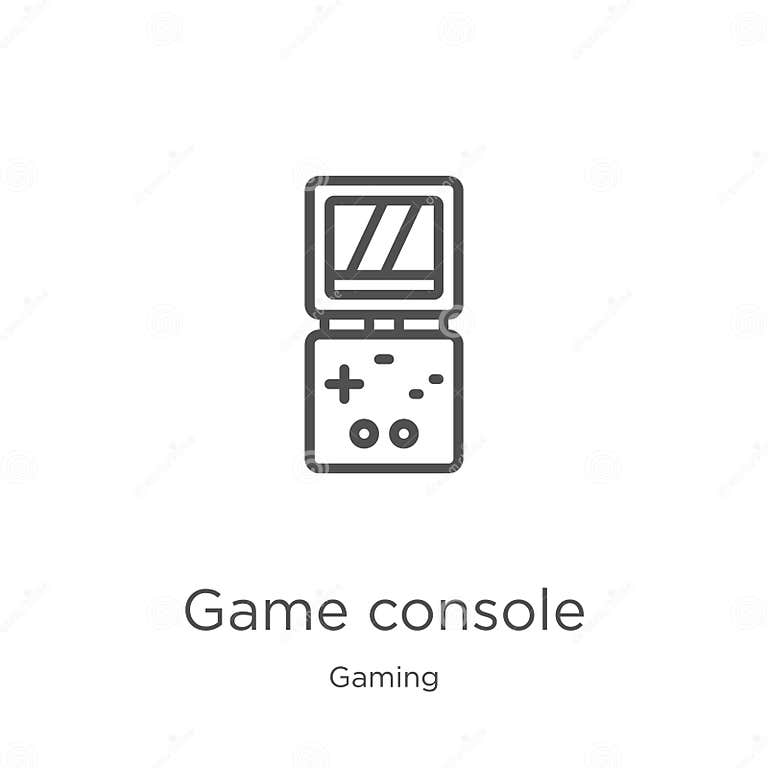 Game Console Icon Vector from Gaming Collection. Thin Line Game Console ...