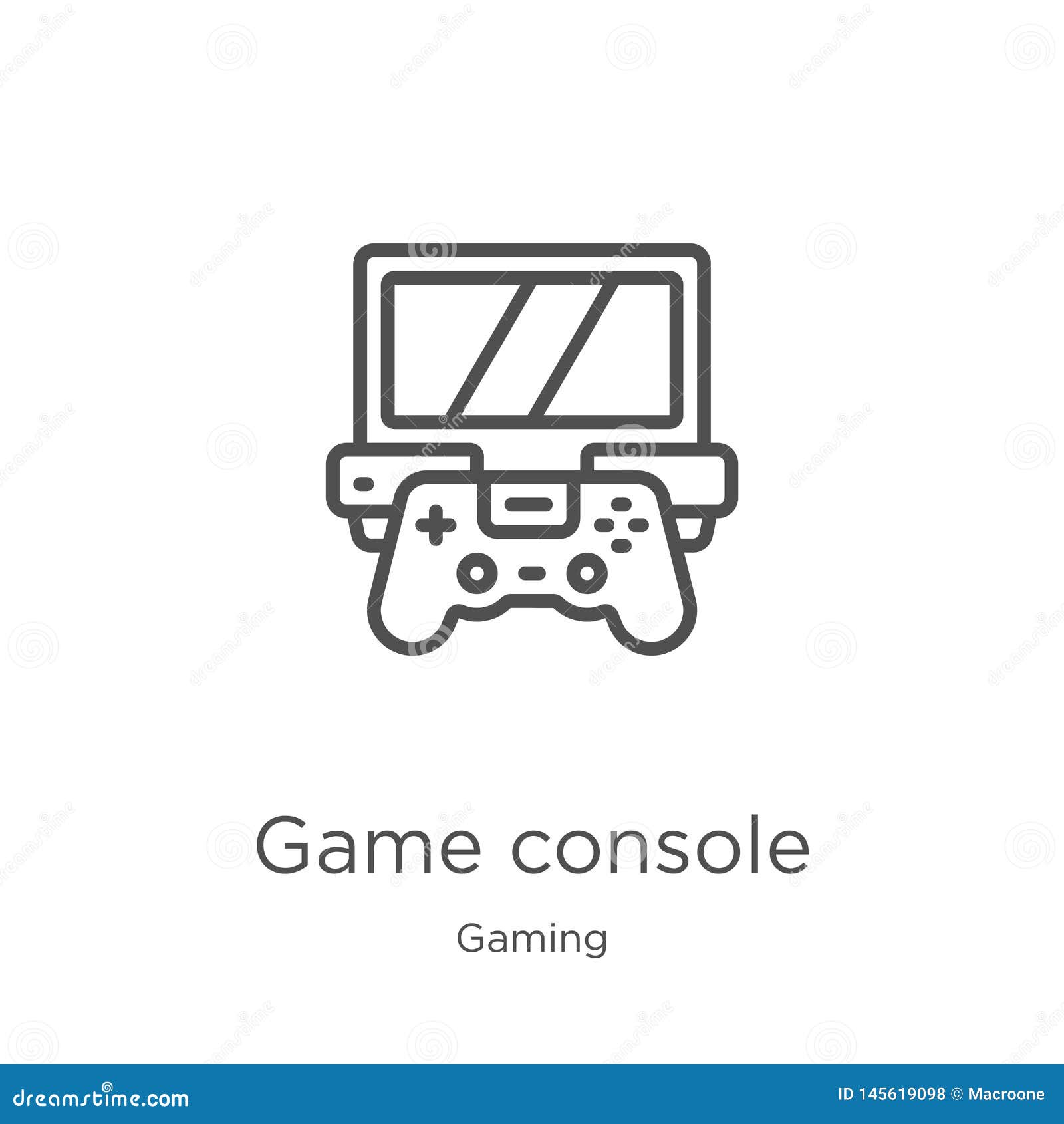 Game Console Icon Vector from Gaming Collection. Thin Line Game Console ...