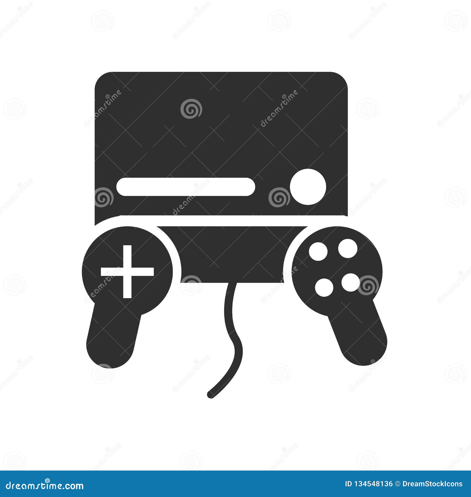 Game Console Icon Vector Sign and Symbol Isolated on White Background ...