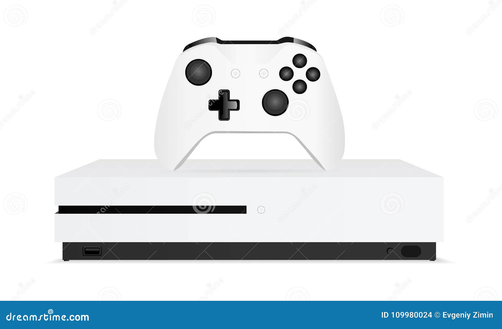 Console And Joystick, Gaming Isometric Icon. 3d Line Art Technical ...