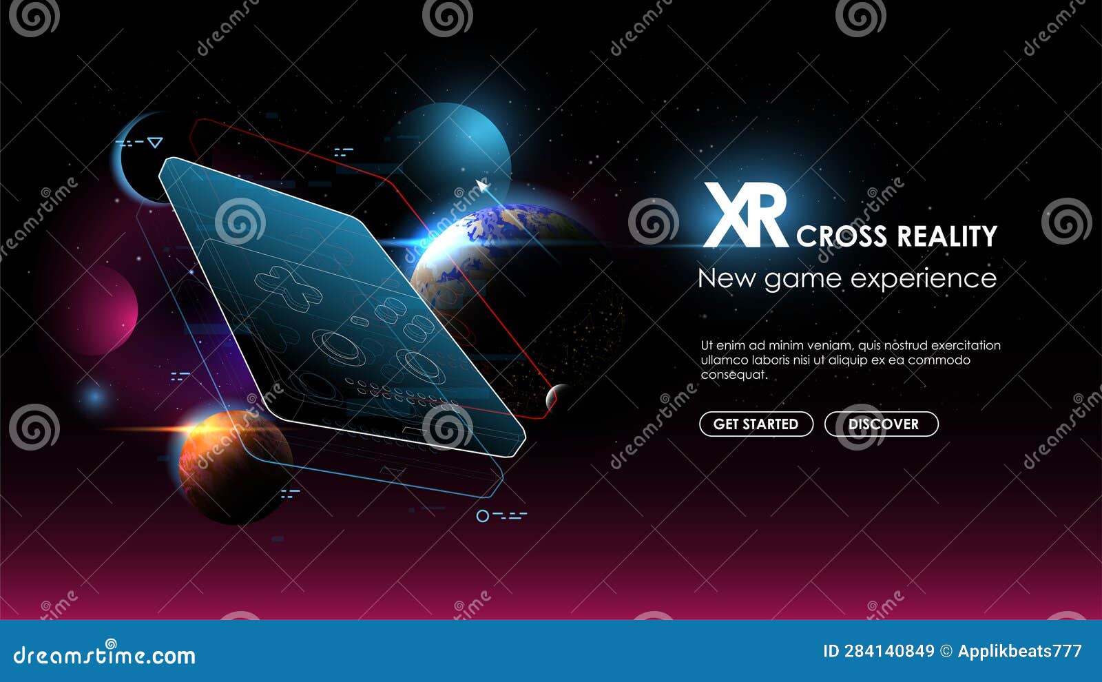 Game Console Portable Handheld, Creative Futuristic Concept. Modern ...