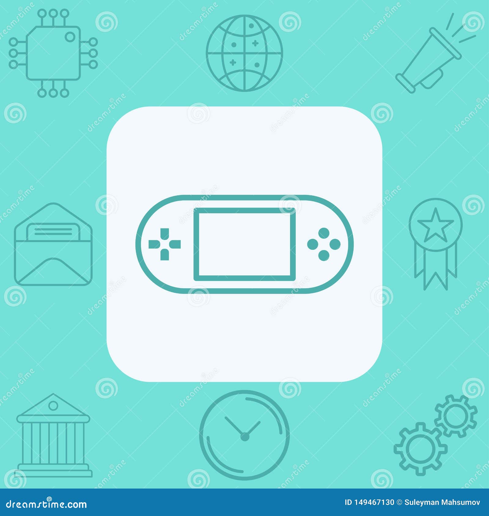 Game Console Vector Icon Sign Symbol Stock Illustration - Illustration ...