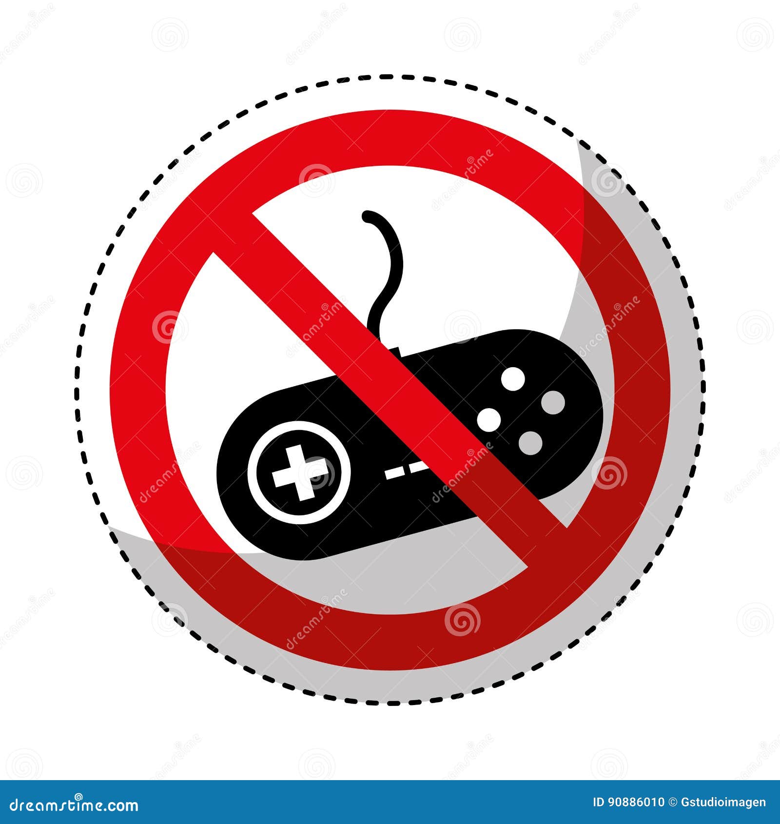 Game Control with Denied Sign Stock Vector - Illustration of symbol ...