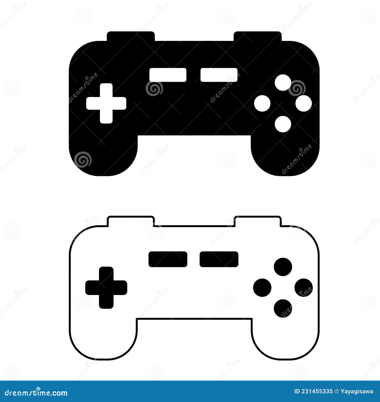 Game Control Icon Isolated on White Background. Game Illustration ...