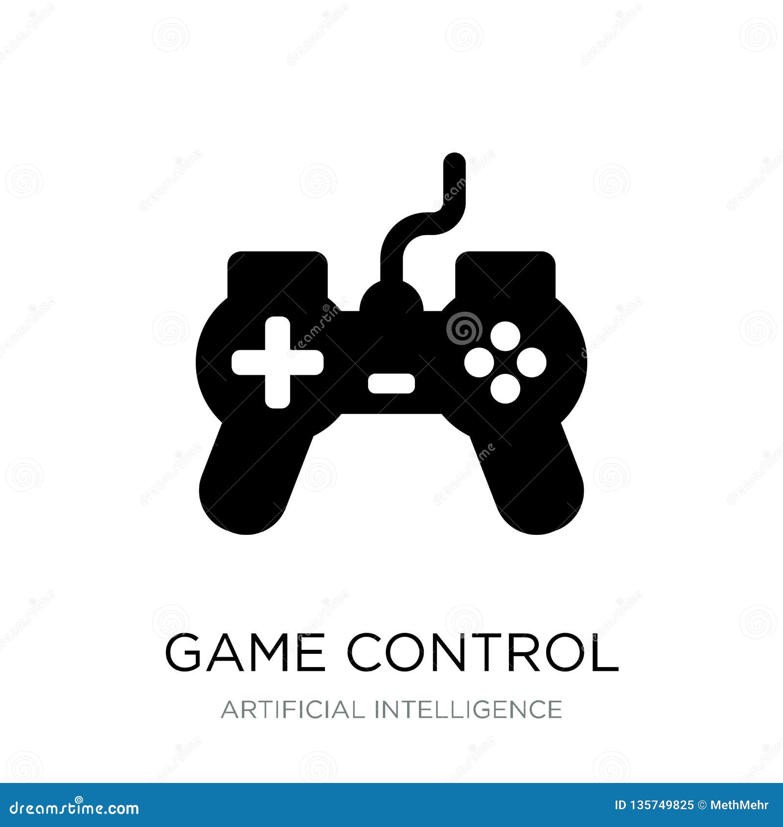 Game Control Icon in Trendy Design Style. Game Control Icon Isolated on ...