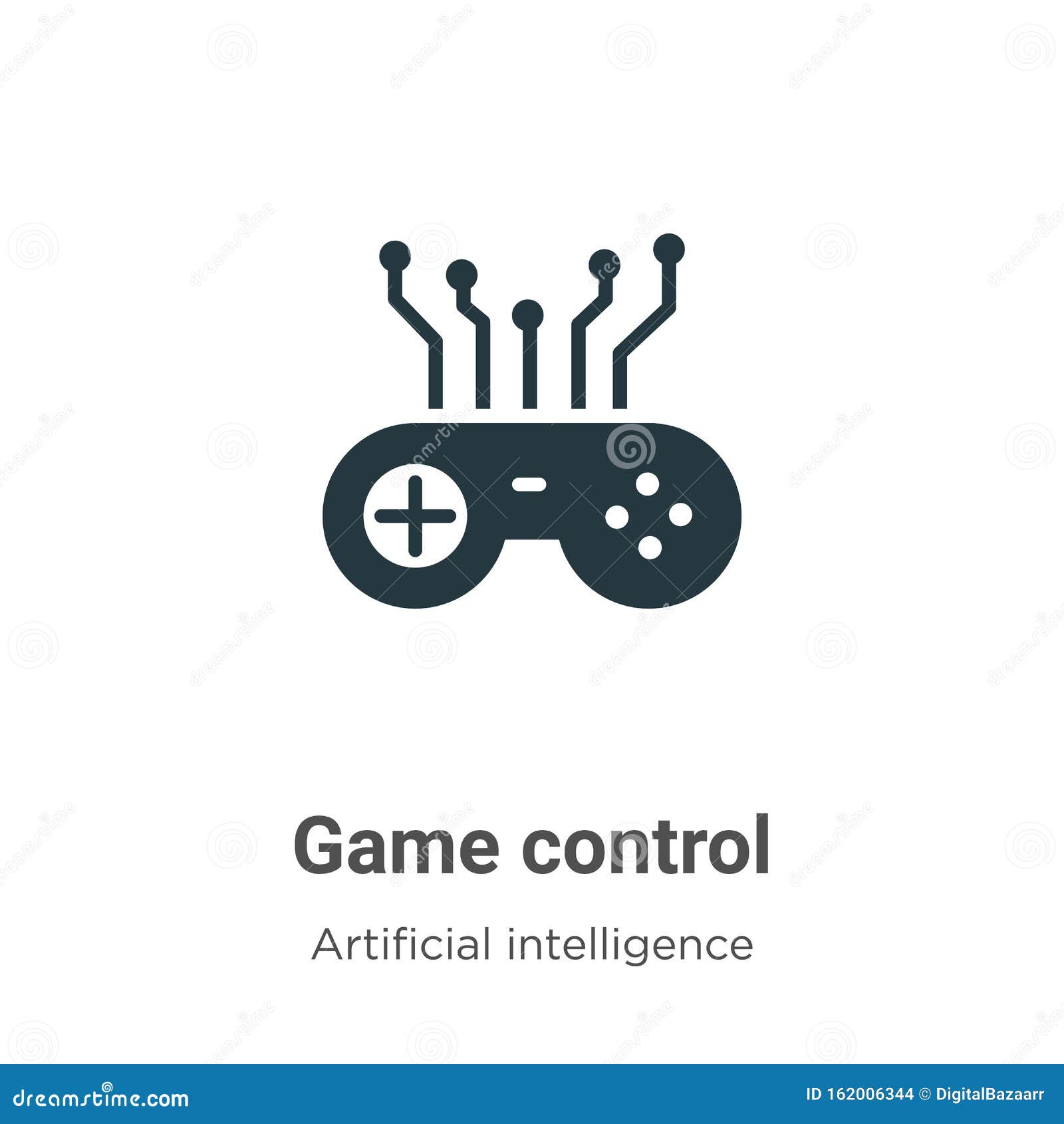 Game Control Vector Icon on White Background. Flat Vector Game Control ...