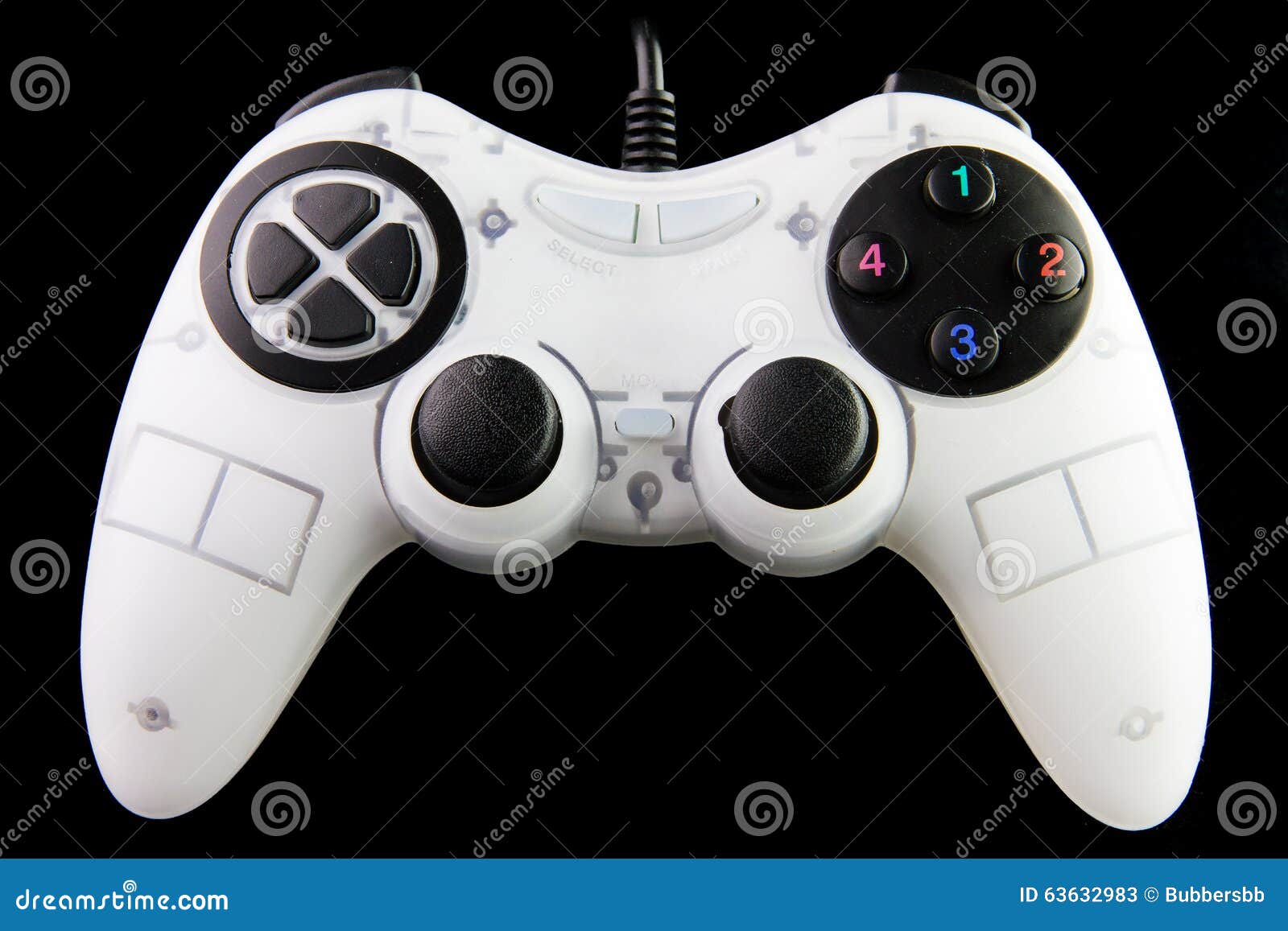 Game Controller on the Black Background. Stock Image - Image of digital ...