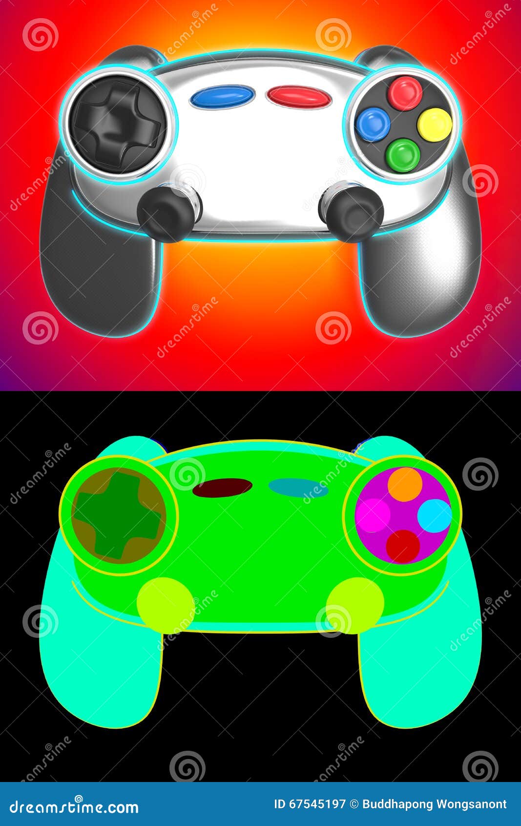 Game Controller Concept Design Stock Illustration - Illustration of ...