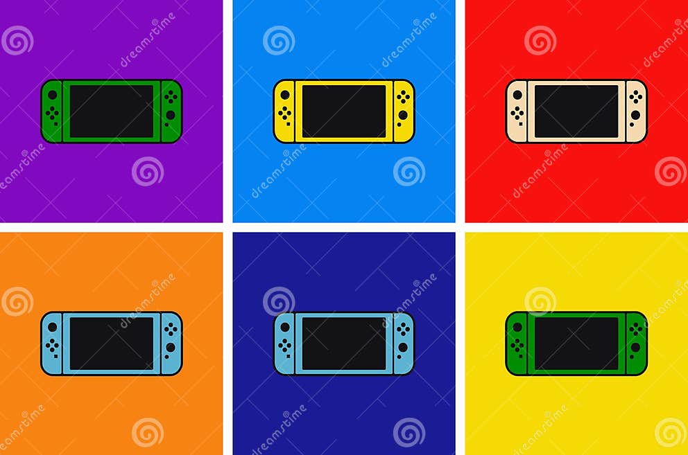 Game Controller Design Template Icon. Nintendo Switch. Gamepad Pop Art ...