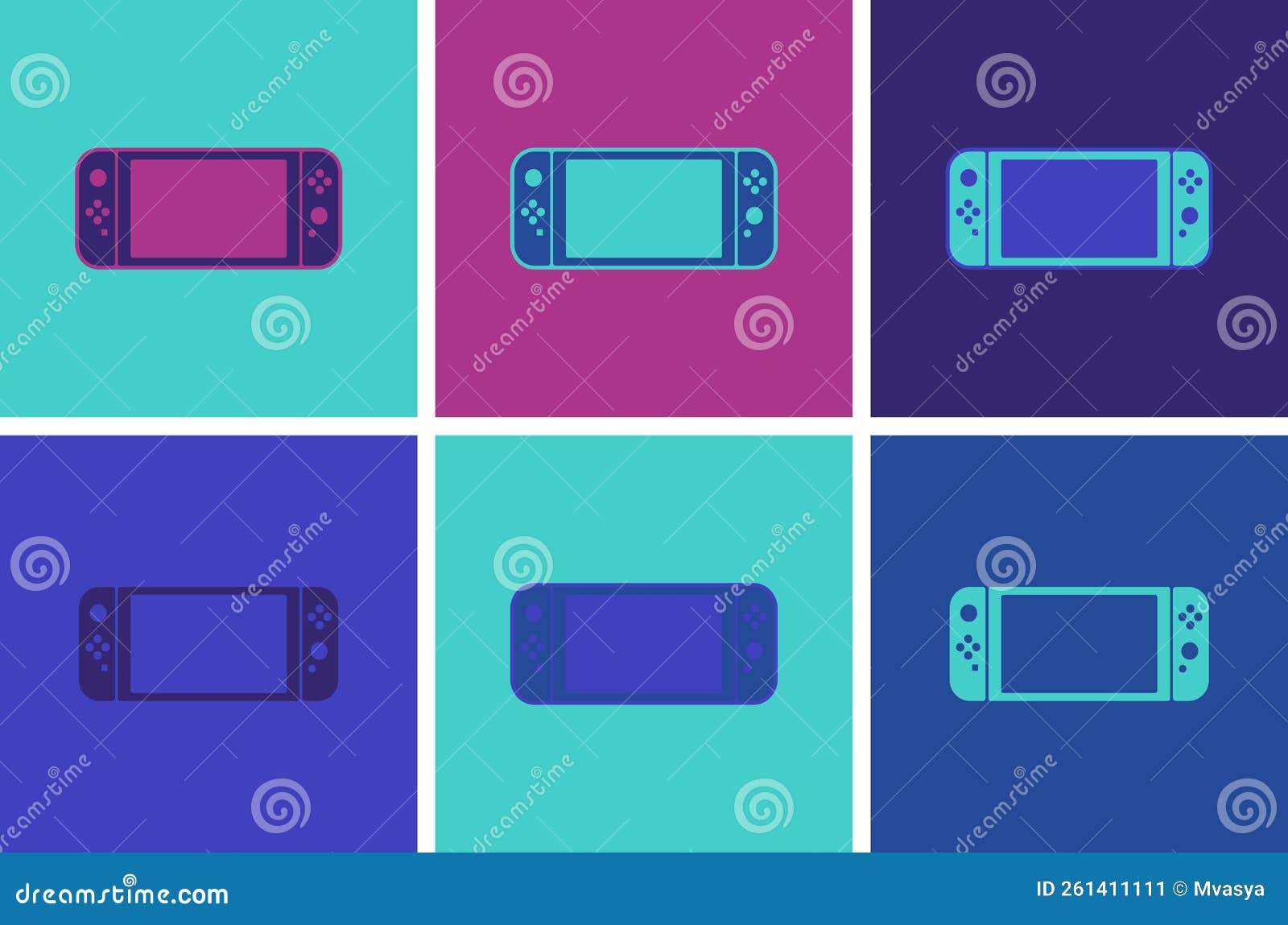 Controller For Nintendo Switch Cartoon Vector | CartoonDealer.com #89169399
