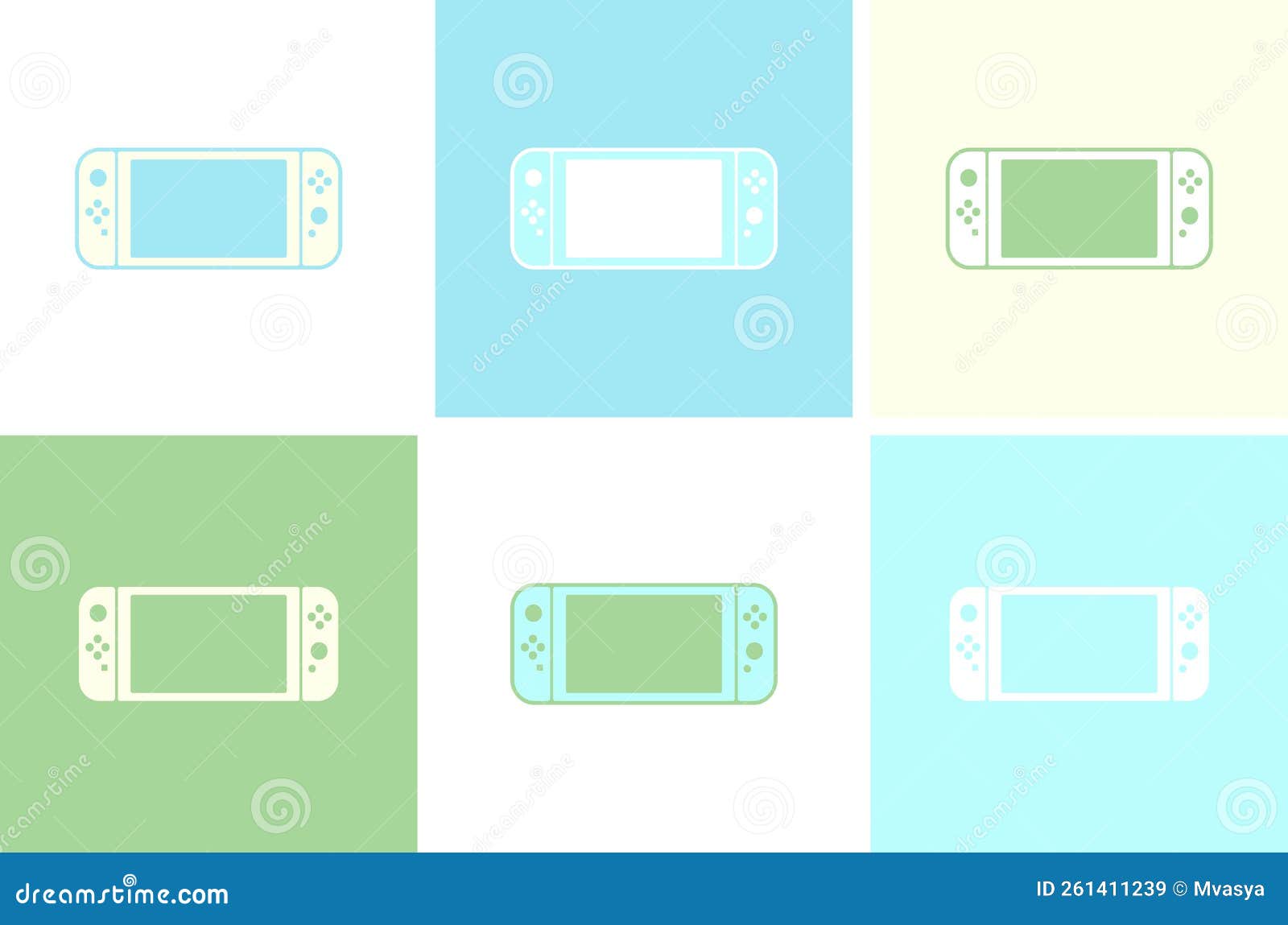 Game Controller Design Template Icon. Nintendo Switch. Gamepad. Pop Art ...