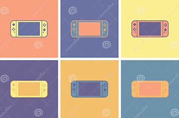Game Controller Design Template Icon. Nintendo Switch. Gamepad. Pop Art ...
