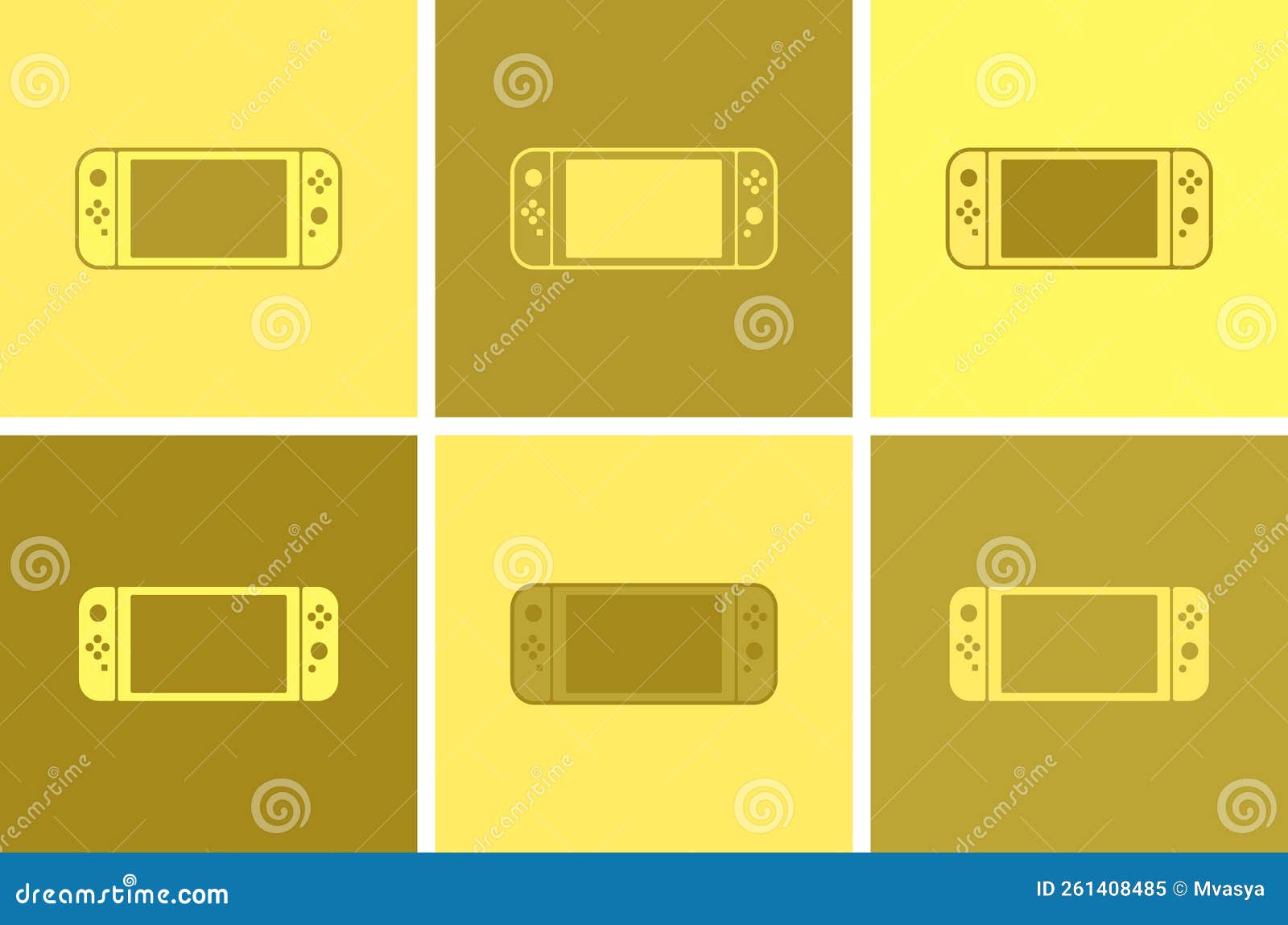 Game Controller Design Template Icon. Nintendo Switch. Gamepad. Pop Art ...