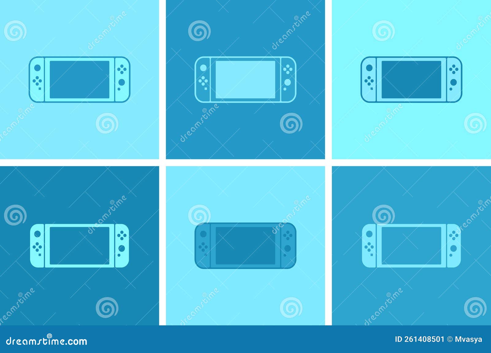 Game Controller Design Template Icon. Nintendo Switch. Gamepad. Pop Art ...
