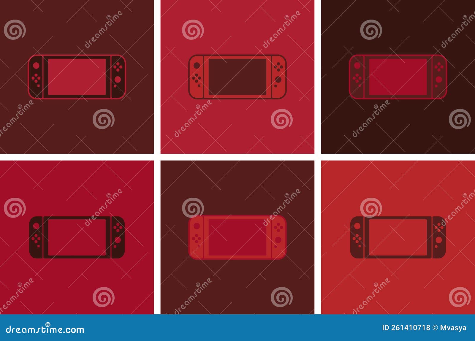 Game Controller Design Template Icon. Nintendo Switch. Gamepad. Pop Art ...