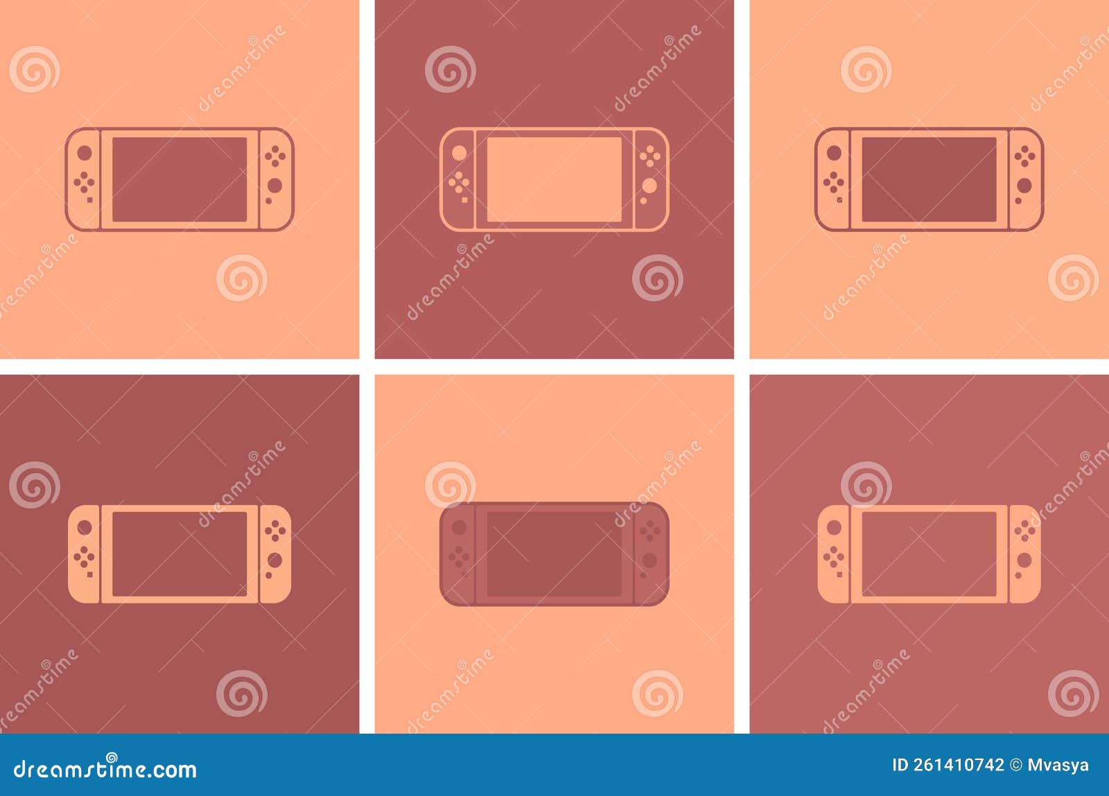 Game Controller Design Template Icon. Nintendo Switch. Gamepad. Pop Art ...