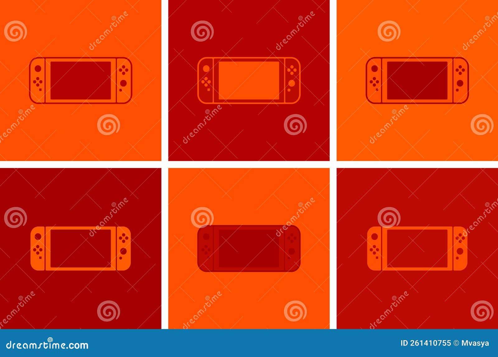 Game Controller Design Template Icon. Nintendo Switch. Gamepad. Pop Art ...